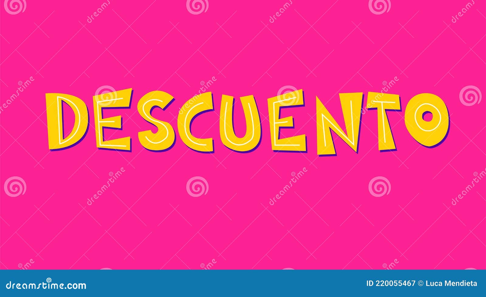 Lettering Design of the Spanish Word Descuento Stock Illustration ...