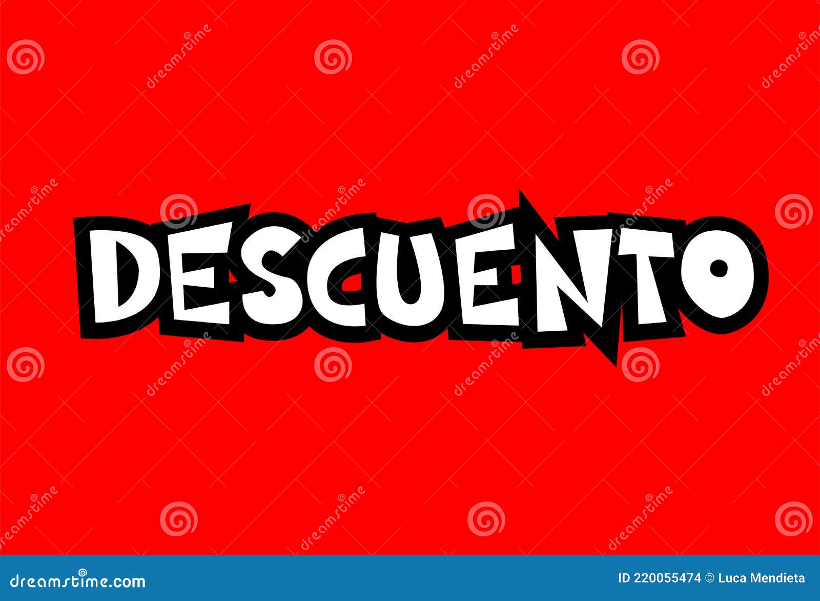 Lettering Design of the Spanish Word Descuento Stock Illustration ...