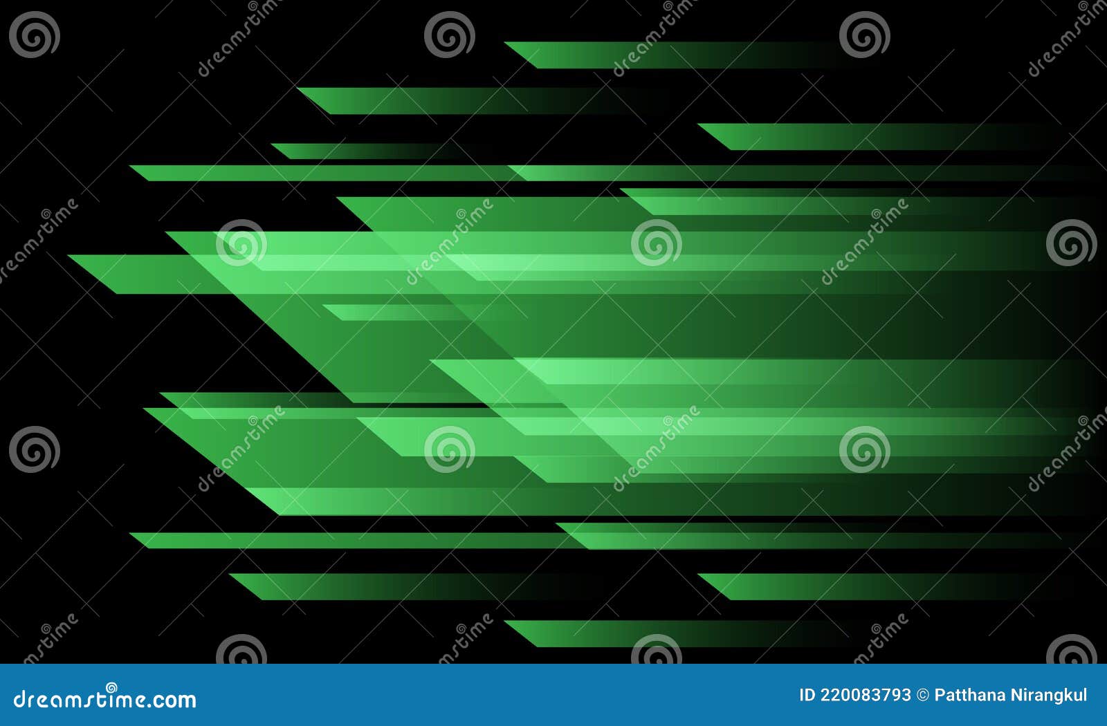 Abstract Green Light Geometric Speed on Black Design Modern Futuristic ...