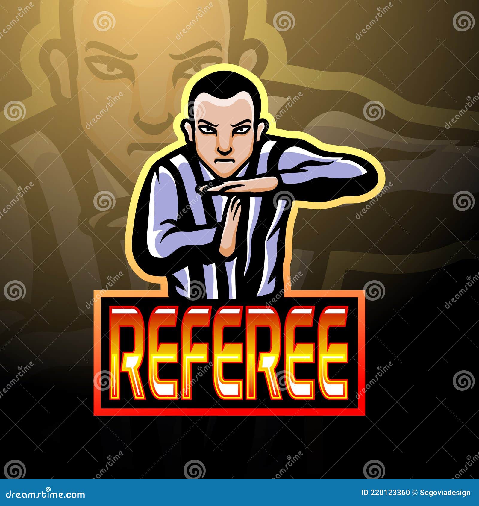 Referee Esport Logo Mascot Design Vector Illustration | CartoonDealer ...