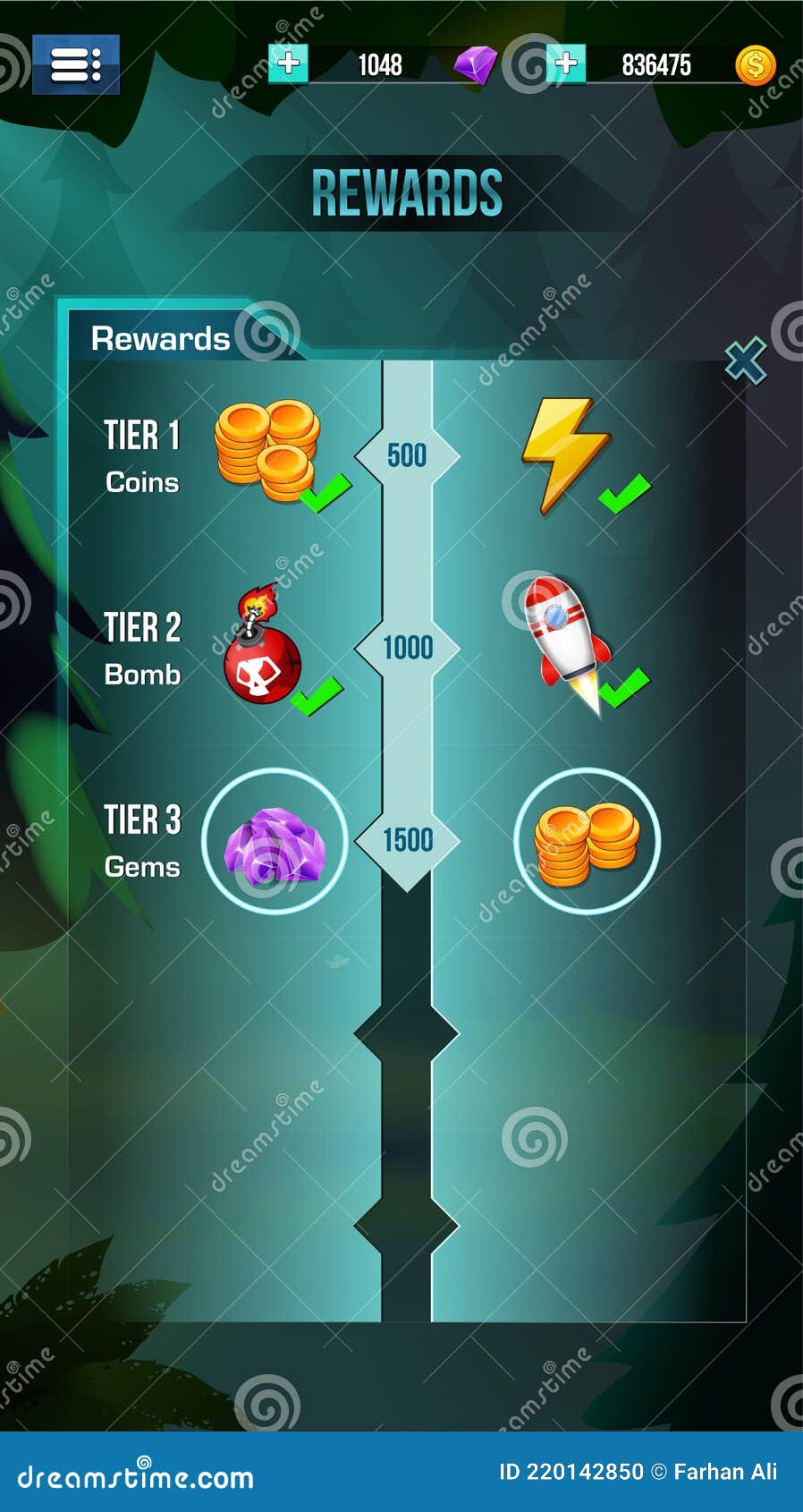 Asset Screen for Kids Game. Stock Vector - Illustration of background ...