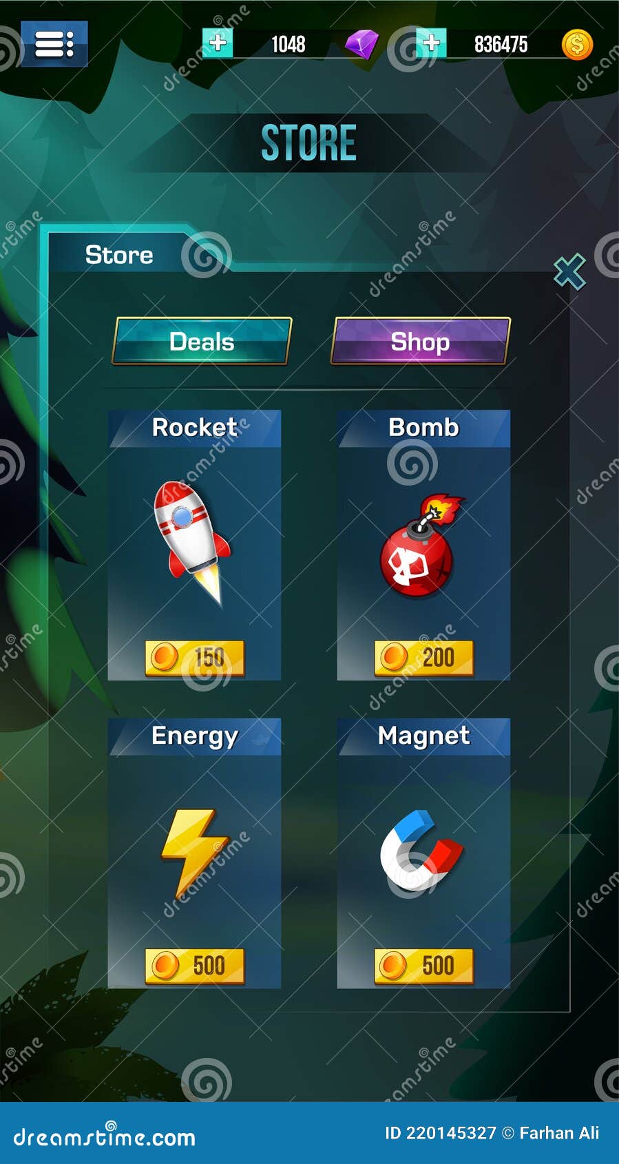 Kids Game Store Menu Screen. Stock Vector - Illustration of settings ...