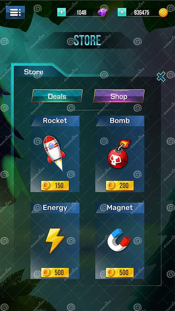 Kids Game Store Menu Screen. Stock Vector - Illustration of settings ...