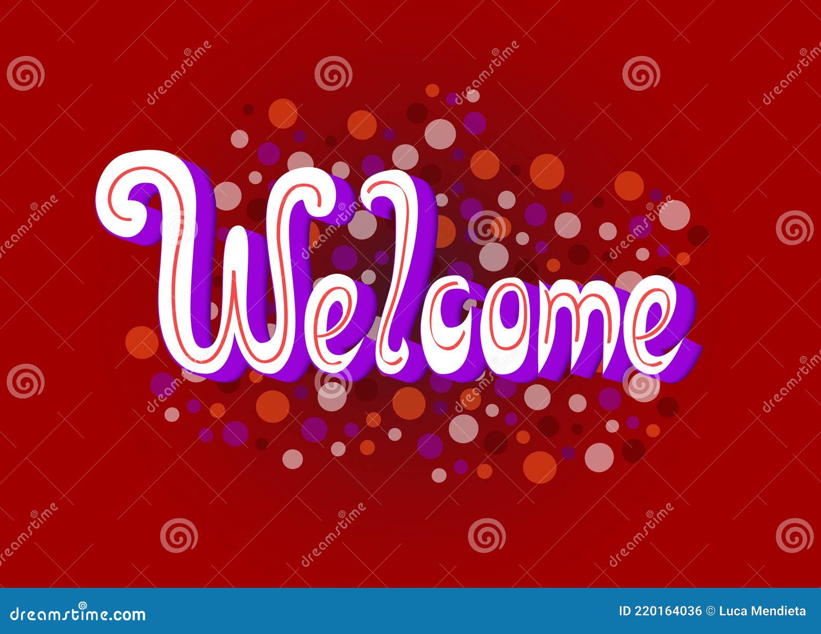 Welcome Word Lettering Colorful Design Stock Photo - Image of banner ...