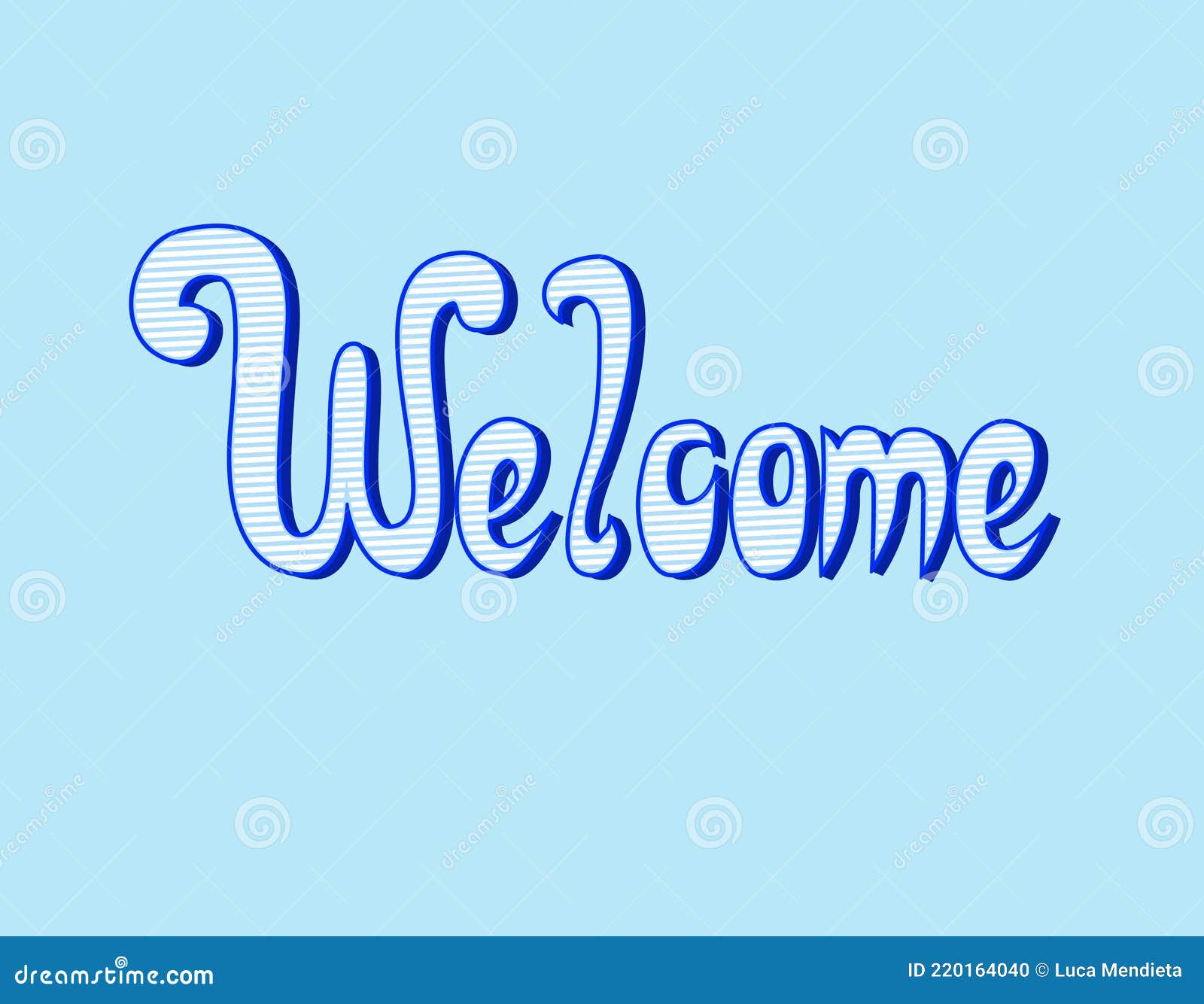 Welcome Word Lettering Colorful Design Stock Illustration ...