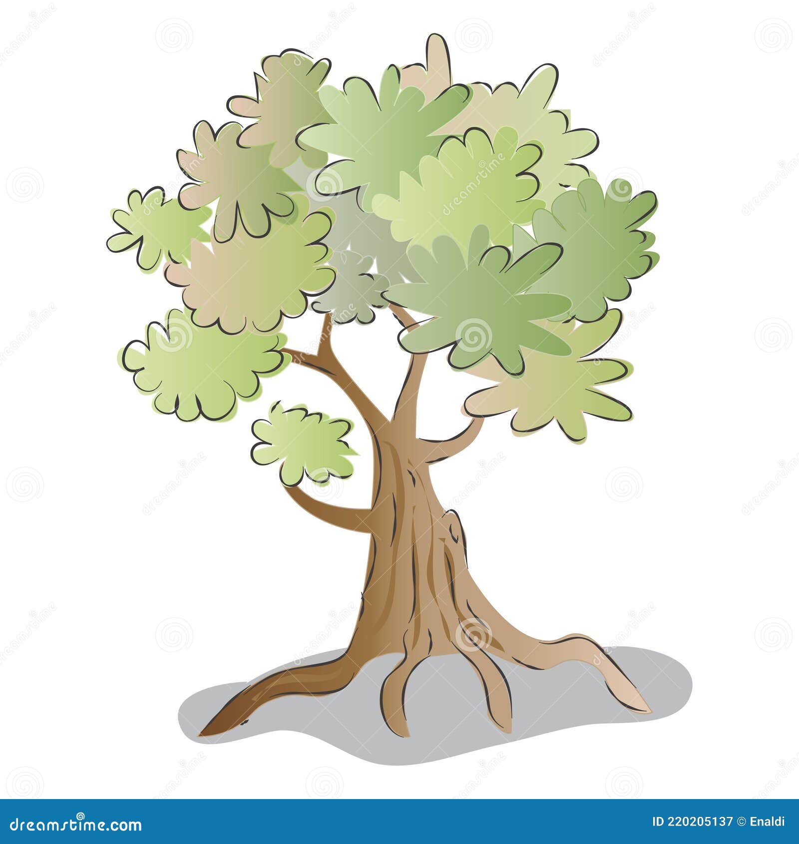 Tree Cartoon Vector Illustration and Drawing Stock Vector ...