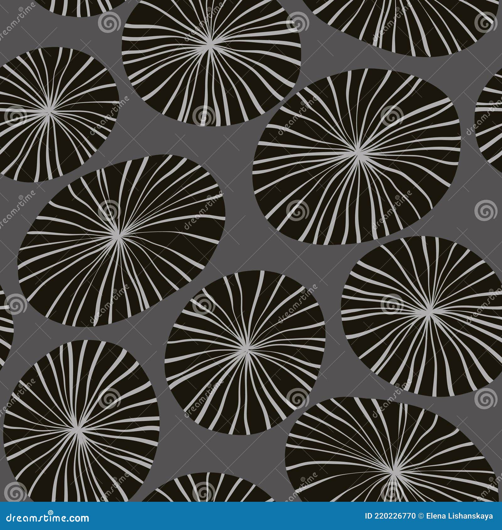 Abstract Seamless Pattern with Oval Floral Shapes Stock Vector ...