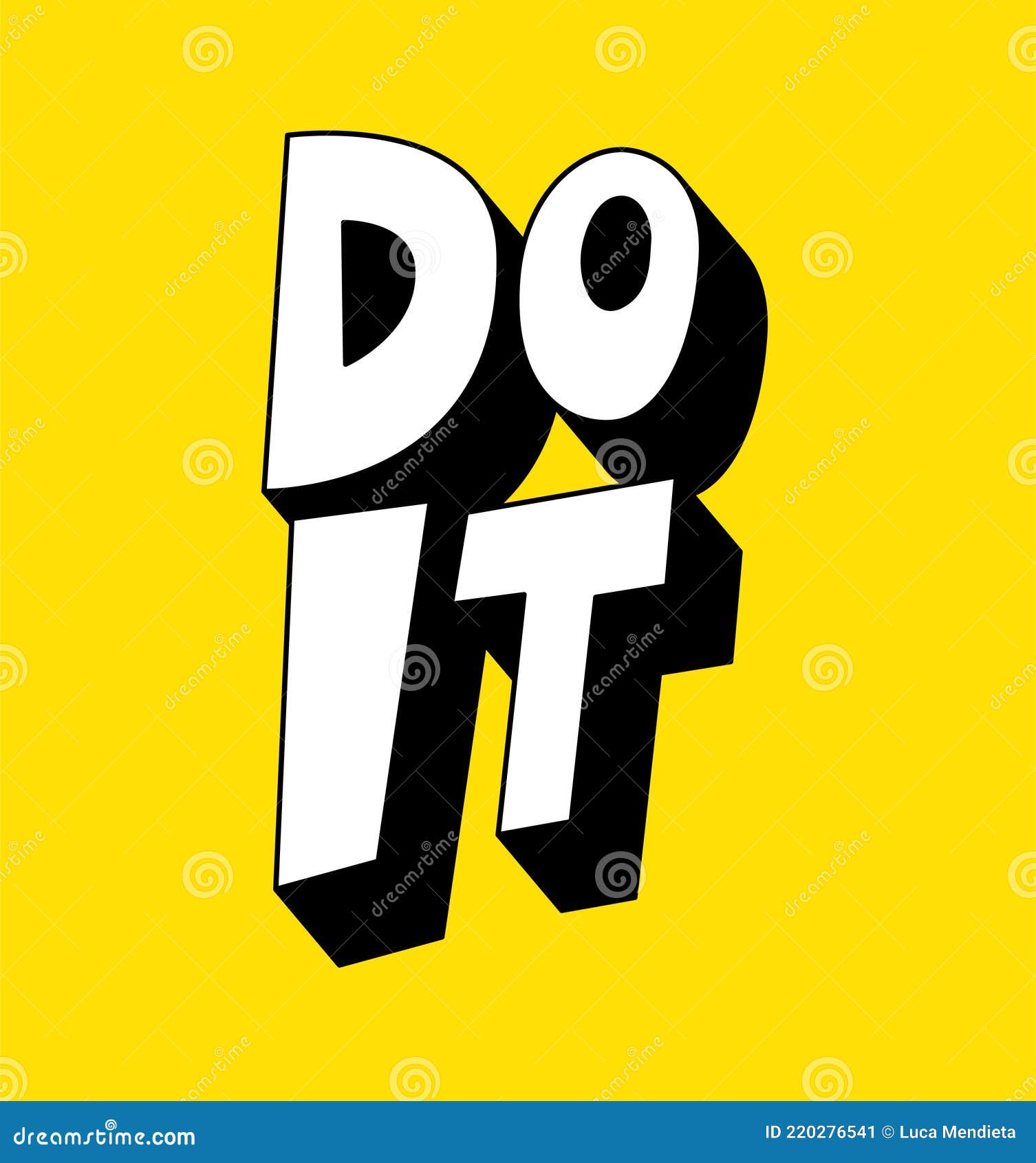 Lettering Design of the Phrase Do it Stock Illustration - Illustration ...