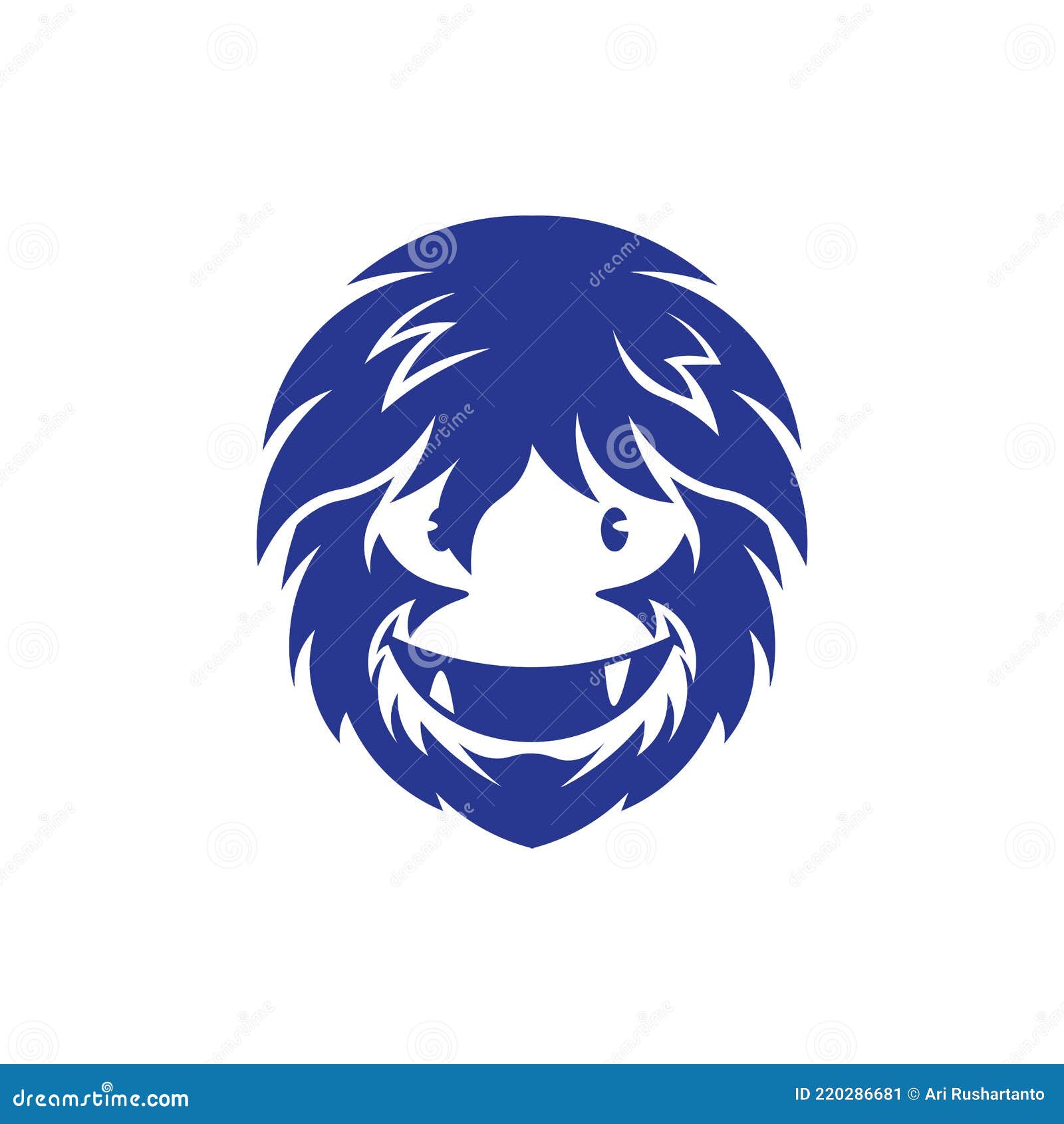Cute Yeti face logo design stock vector. Illustration of halloween ...