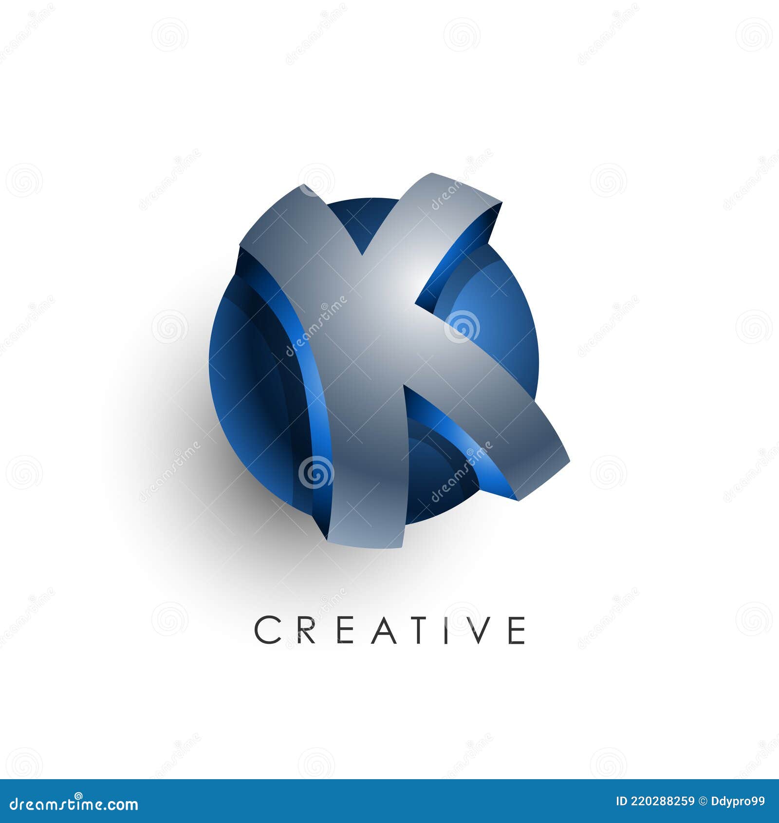 3d K Letter Design Square Logo Template for Business and Corporate ...