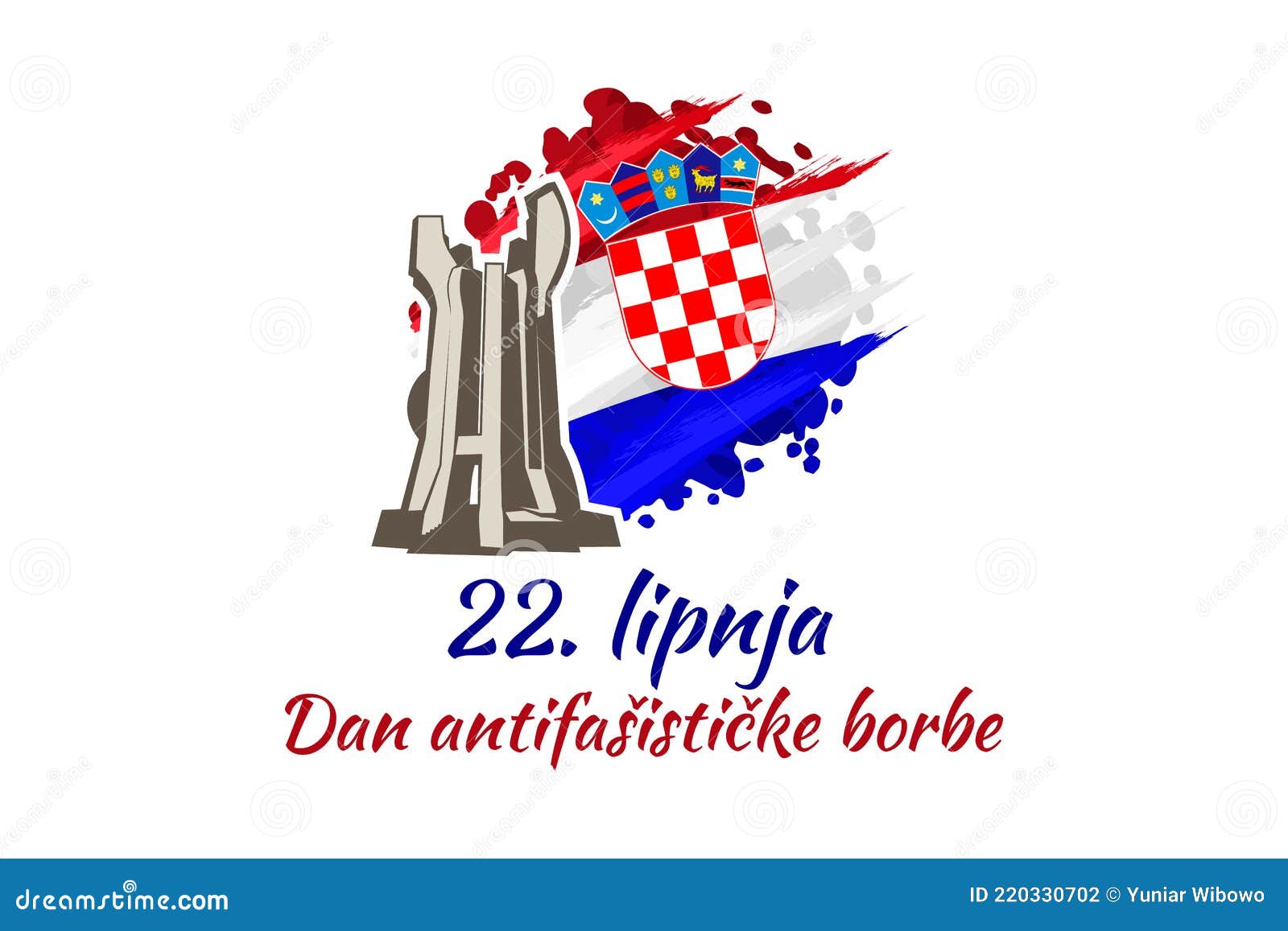 Translation: June 22, Anti-Fascist Struggle Day. Vector Illustration ...