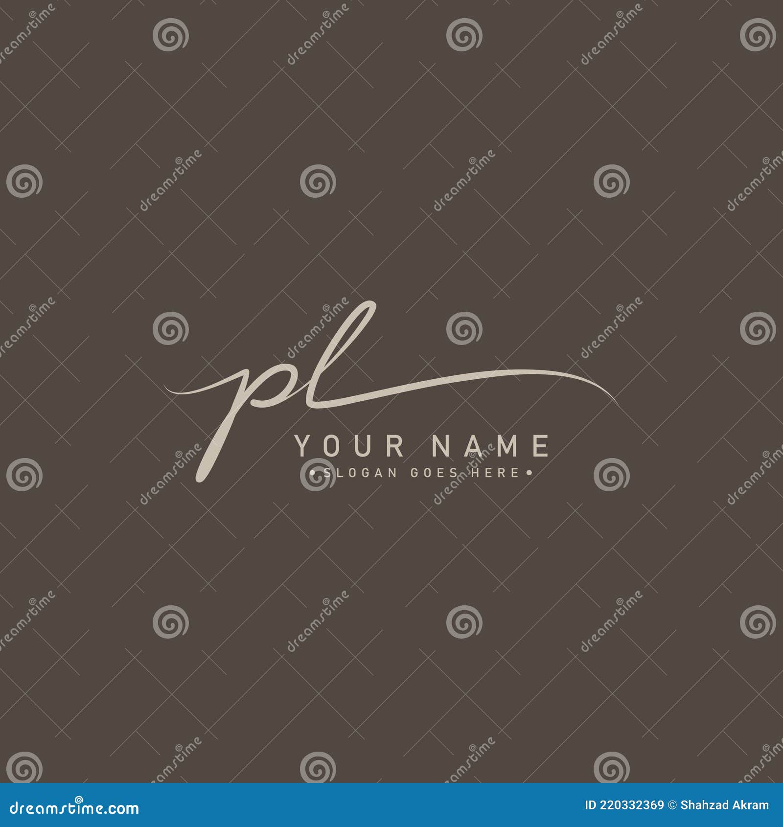 Initial Letter PL Logo - Handwritten Signature Logo Stock Vector ...