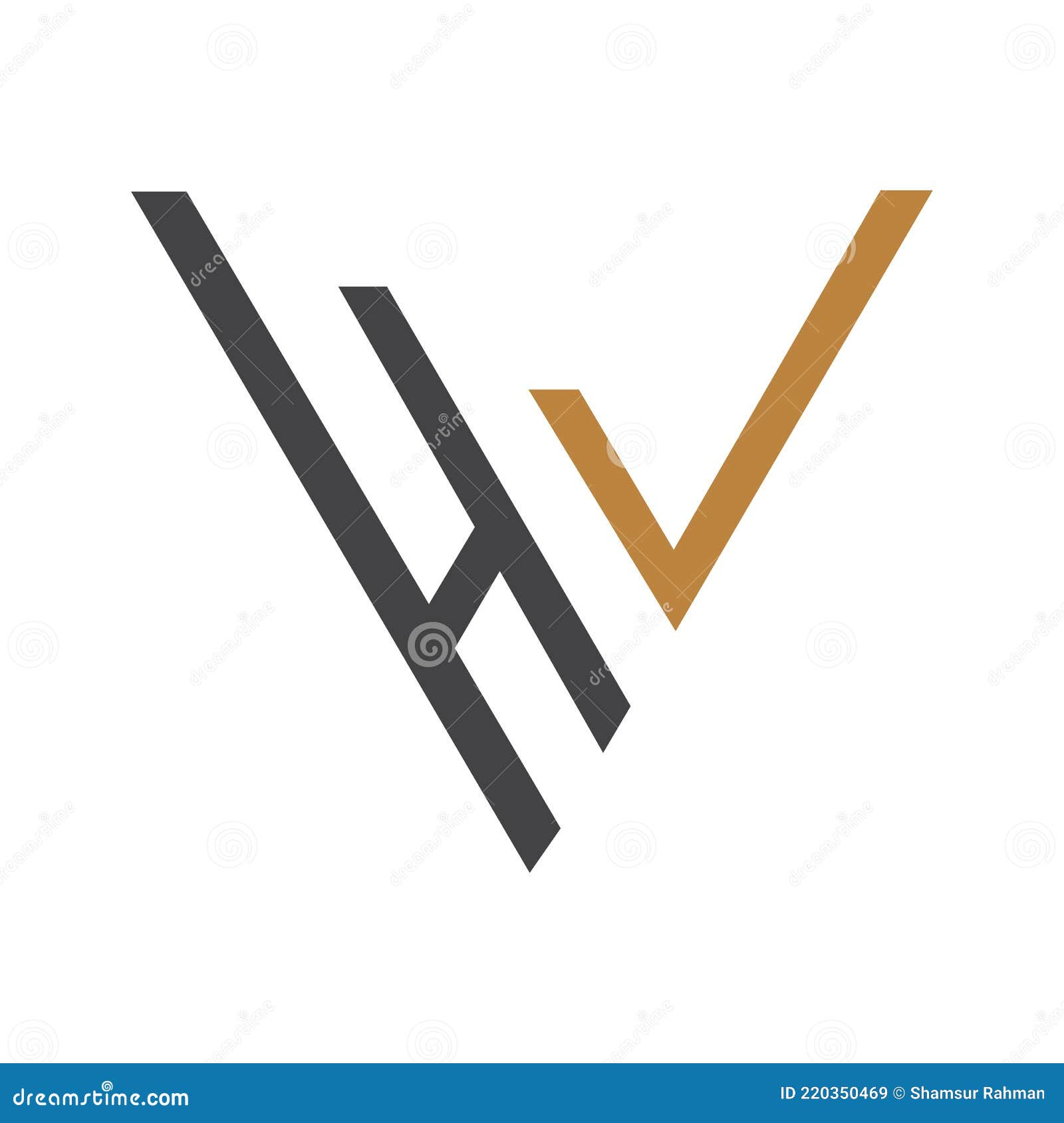 Alphabet Letters Monogram Logo HV, VH, H and V Stock Vector ...