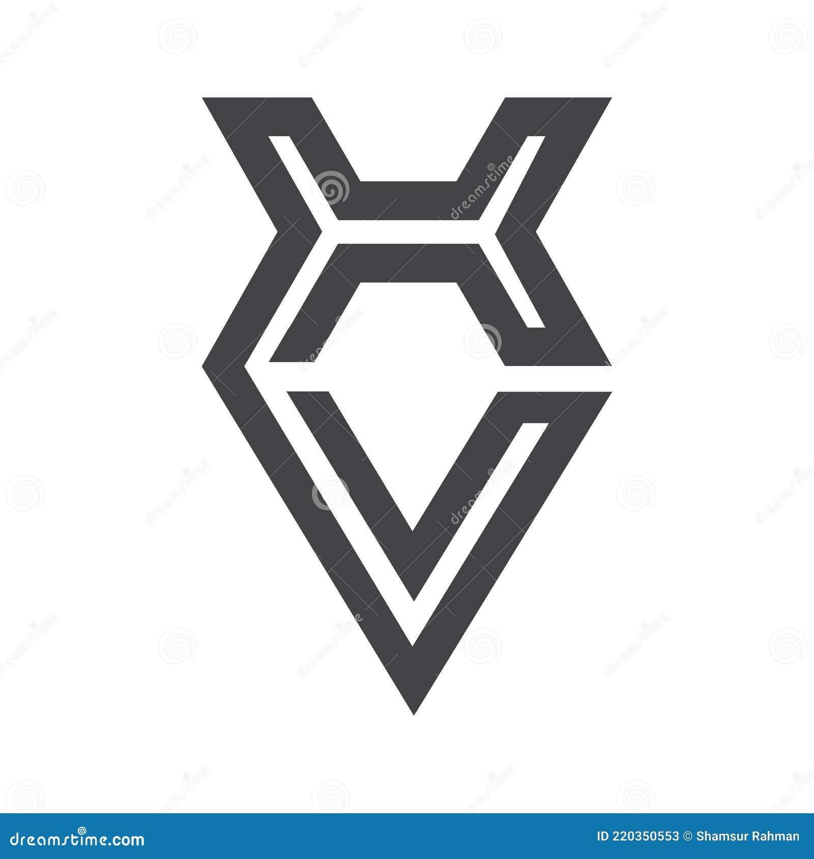 Alphabet Letters Monogram Logo HV, VH, H and V Stock Vector ...