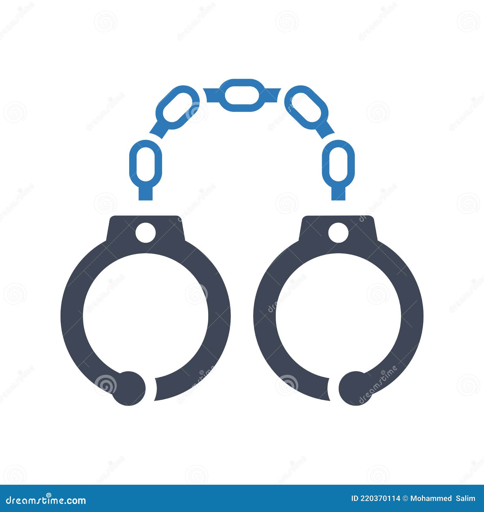 Handcuffs Icon. Vector Graphics Stock Vector - Illustration of police ...