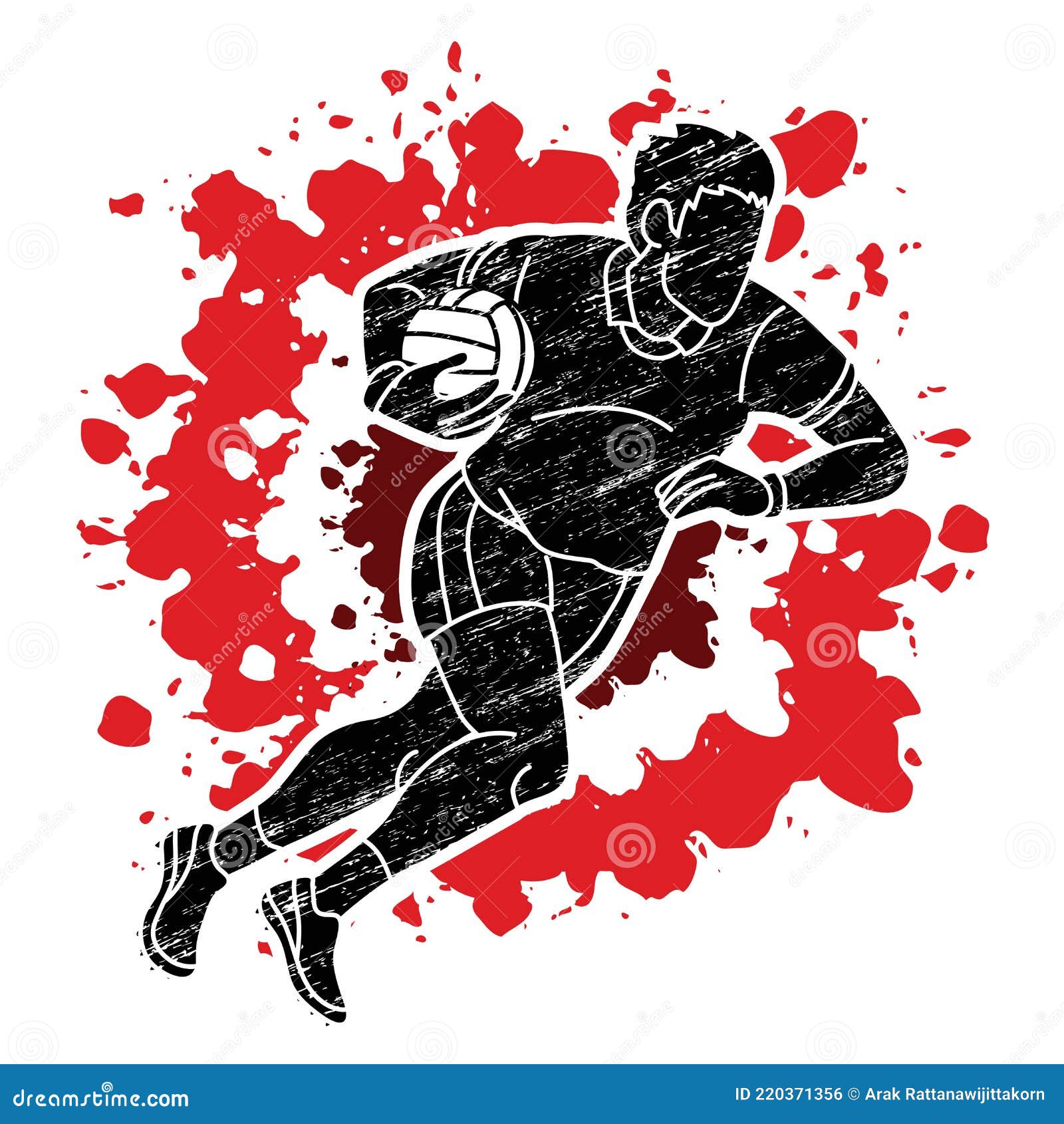 Gaelic Football Sport Male Player Action Cartoon Graphic Vector Stock ...