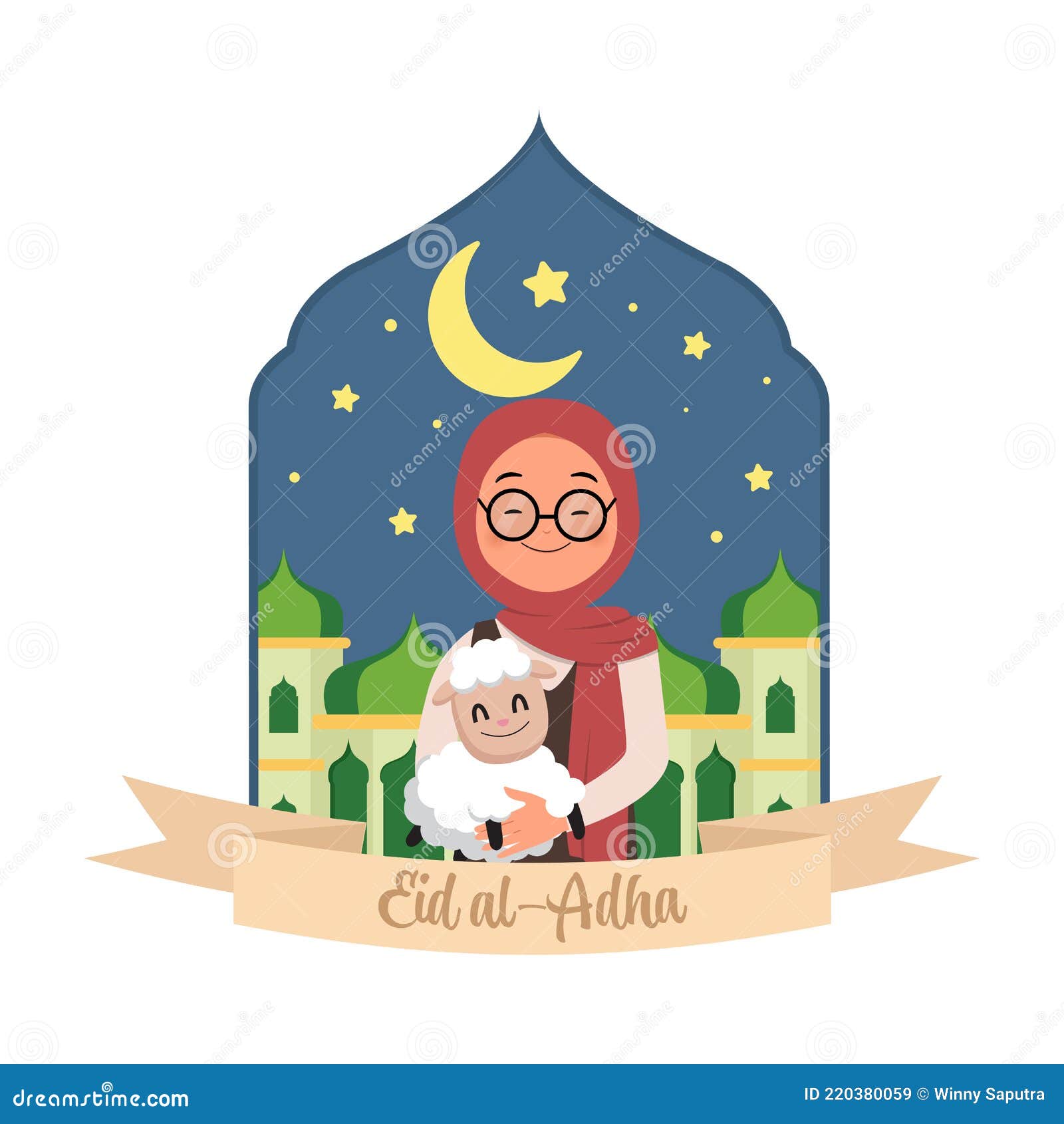 Cute Hijab Girl In Sorry And Apology Pose Kawaii Chibi Vector ...