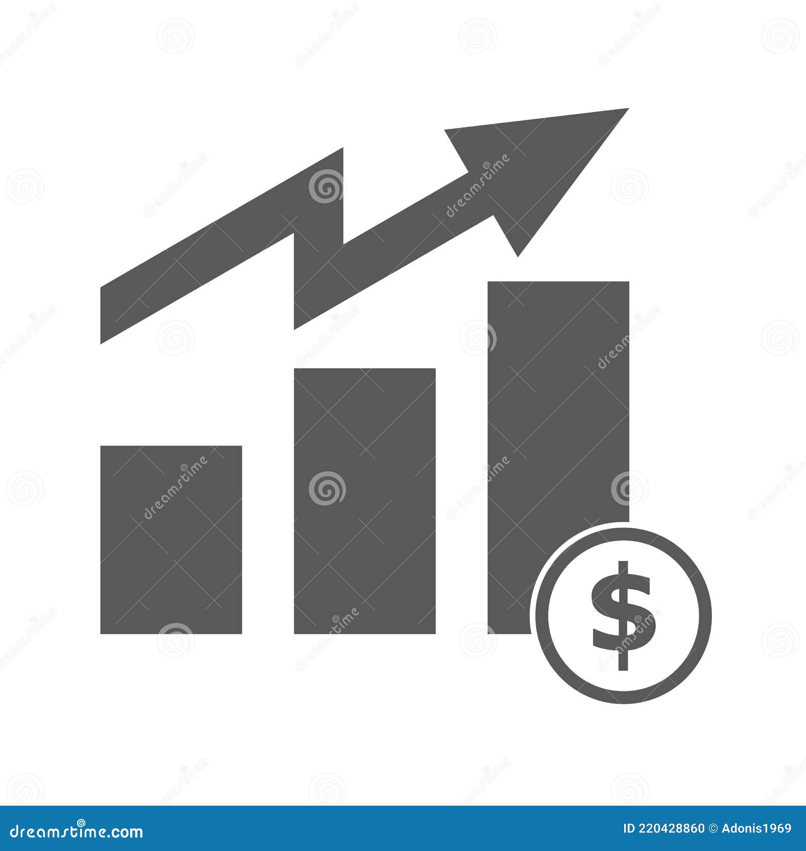 Finance symbol on white stock illustration. Illustration of flat ...