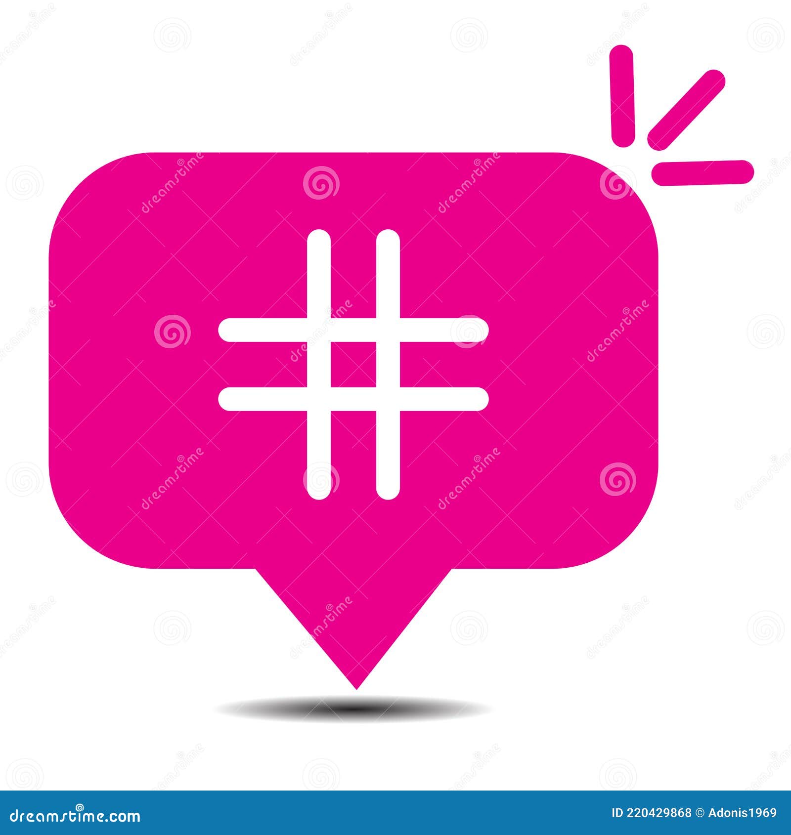 HASHTAG Symbol - Isolated Elegant Rainbow Gradient Hand Writing Vector ...
