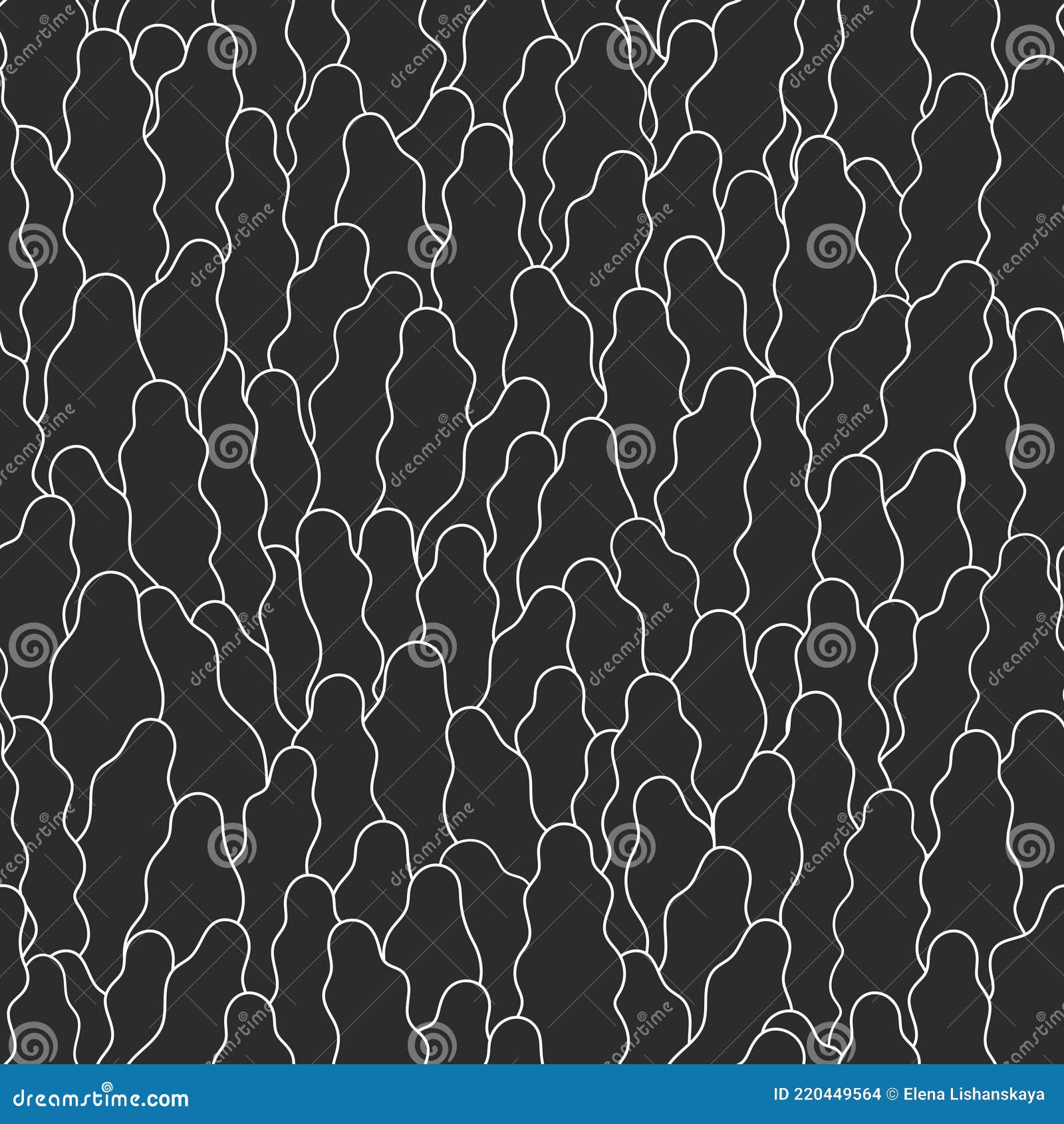 Seamless Pattern with Abstract Shapes, Doodle Vector Illustration Stock ...