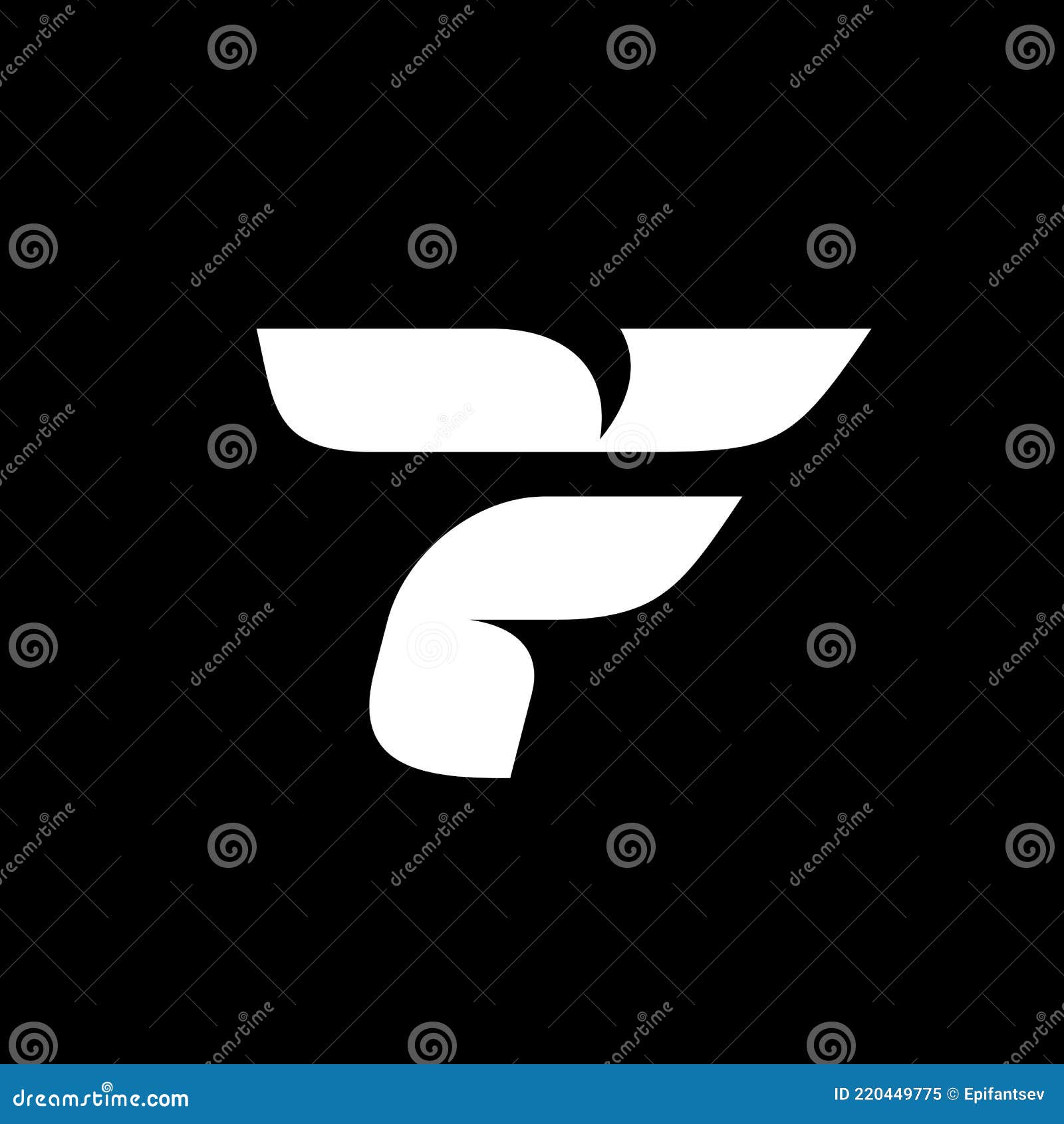 7F or TF Letter Logo Design â€“ Abstract Vector Monogram Emblem. Stock ...