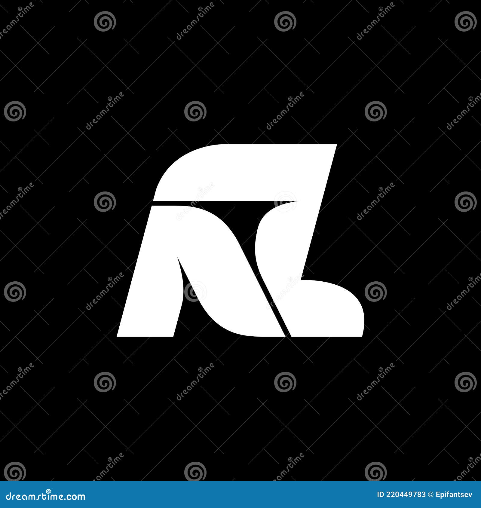 NZ Letters Logo Design â€“ Abstract Vector Monogram Emblem. Stock ...