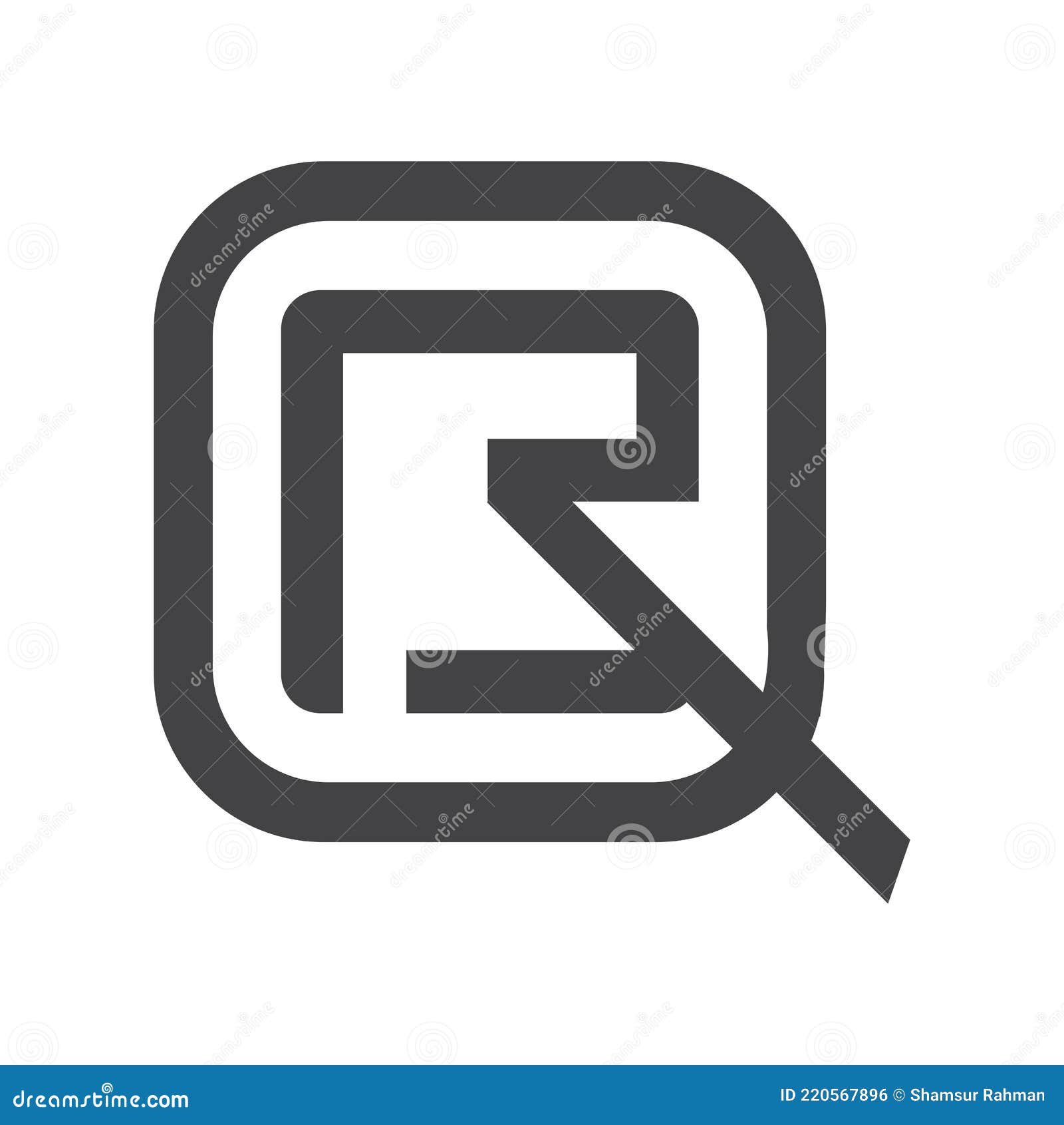 QR, RQ, Q and R Abstract Initial Monogram Letter Alphabet Logo Design ...