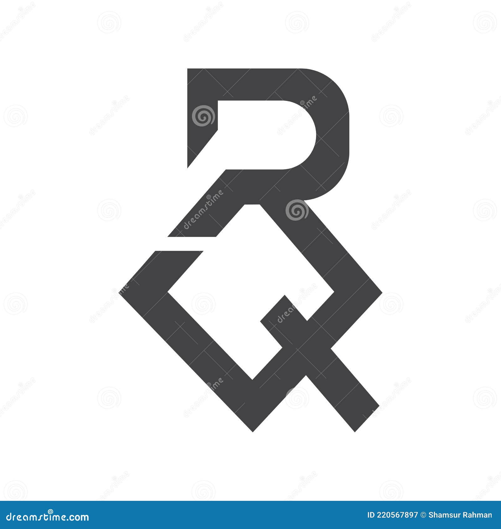 QR, RQ, Q and R Abstract Initial Monogram Letter Alphabet Logo Design ...