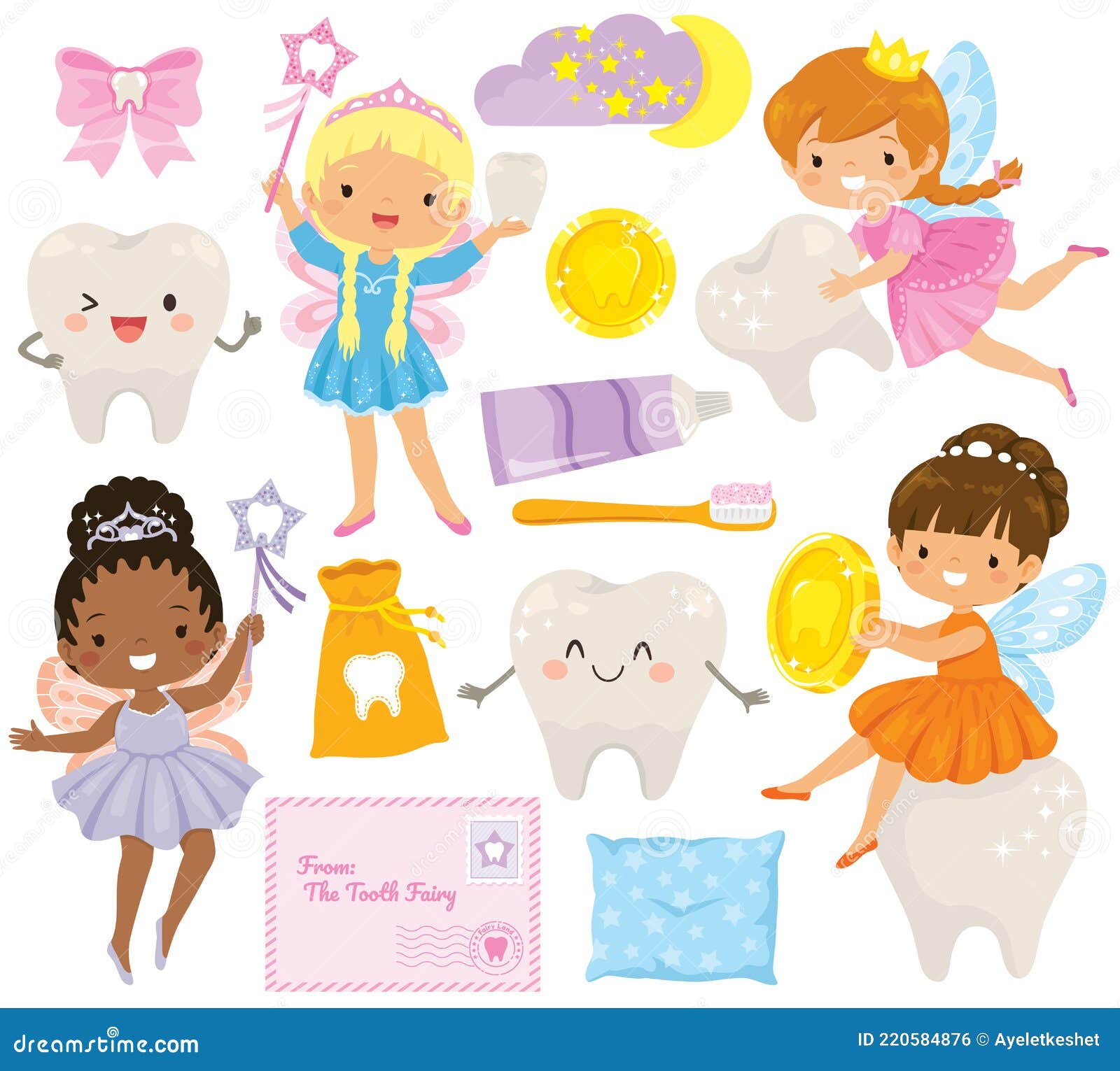 Tooth Fairy Vector Cartoon Illustration. | CartoonDealer.com #217281012