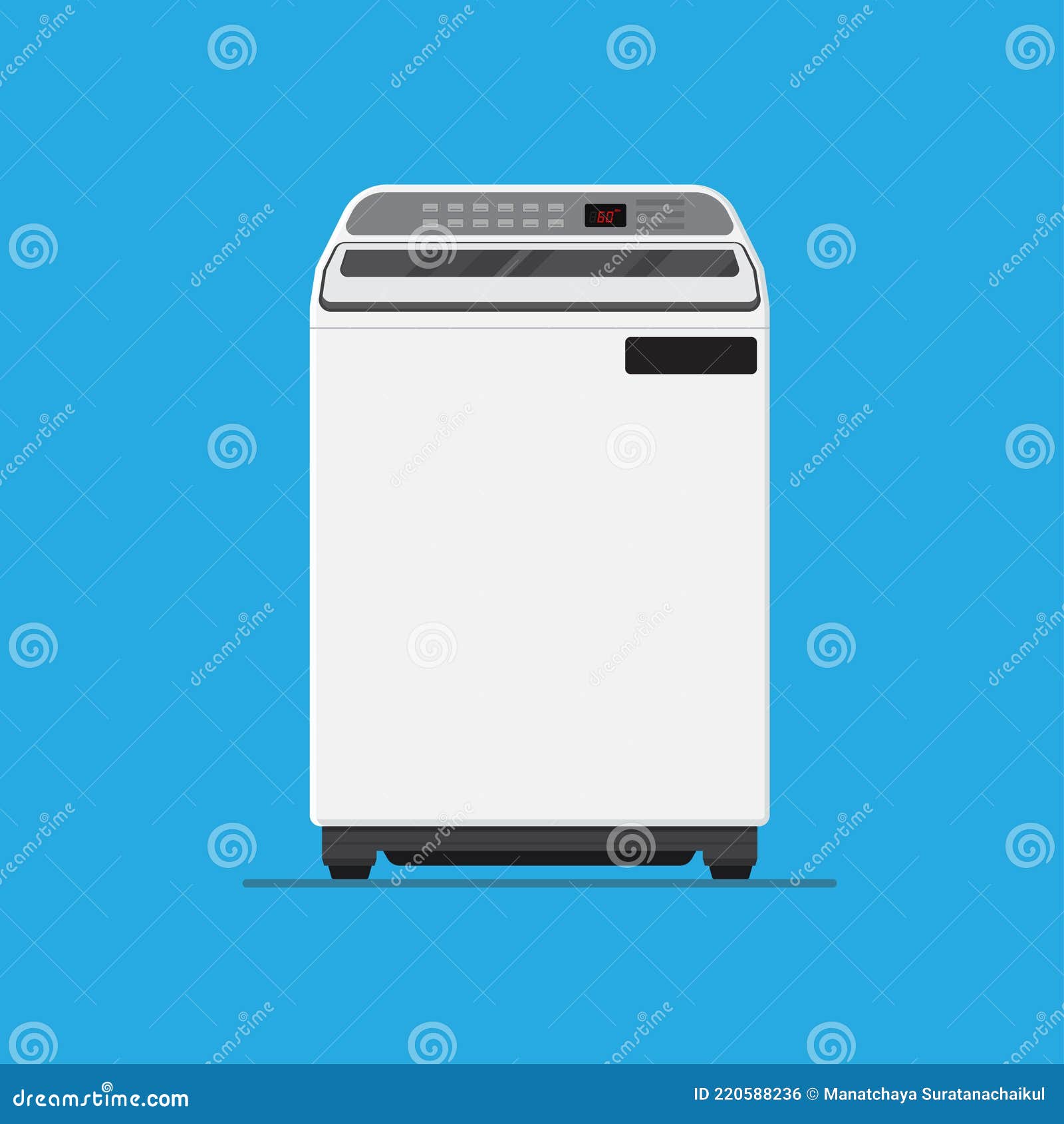 Top Load Washing Machine Icon Stock Vector - Illustration of machine ...