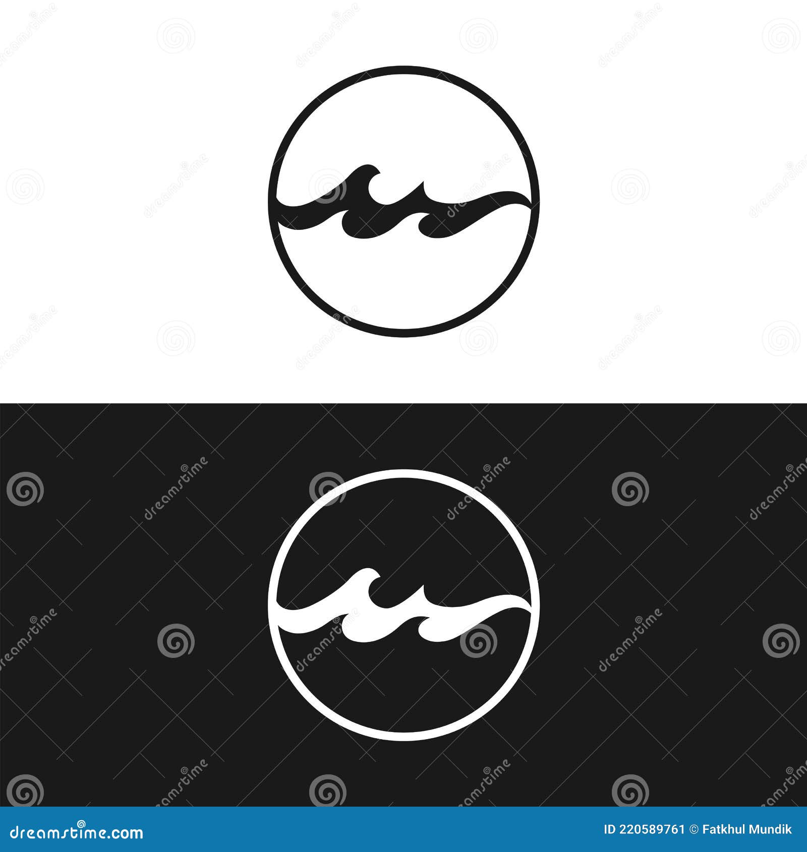 Modern Circle Wave Symbol Logo Design Inspiration Stock Vector ...