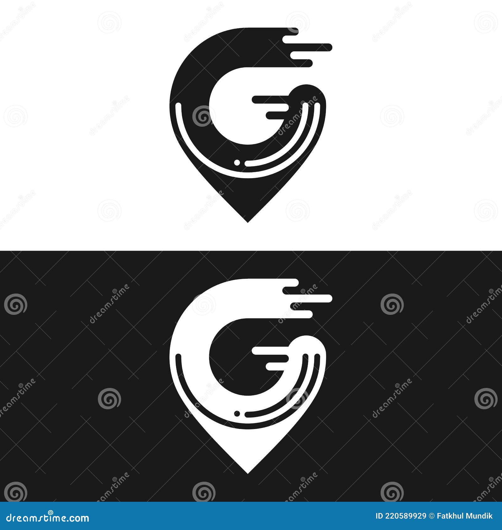 Letter G Pin Tech Logo Design Template Element Stock Vector ...