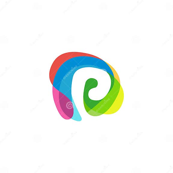 Letter P Logo Abstract, P Icon Color Stock Vector - Illustration of ...