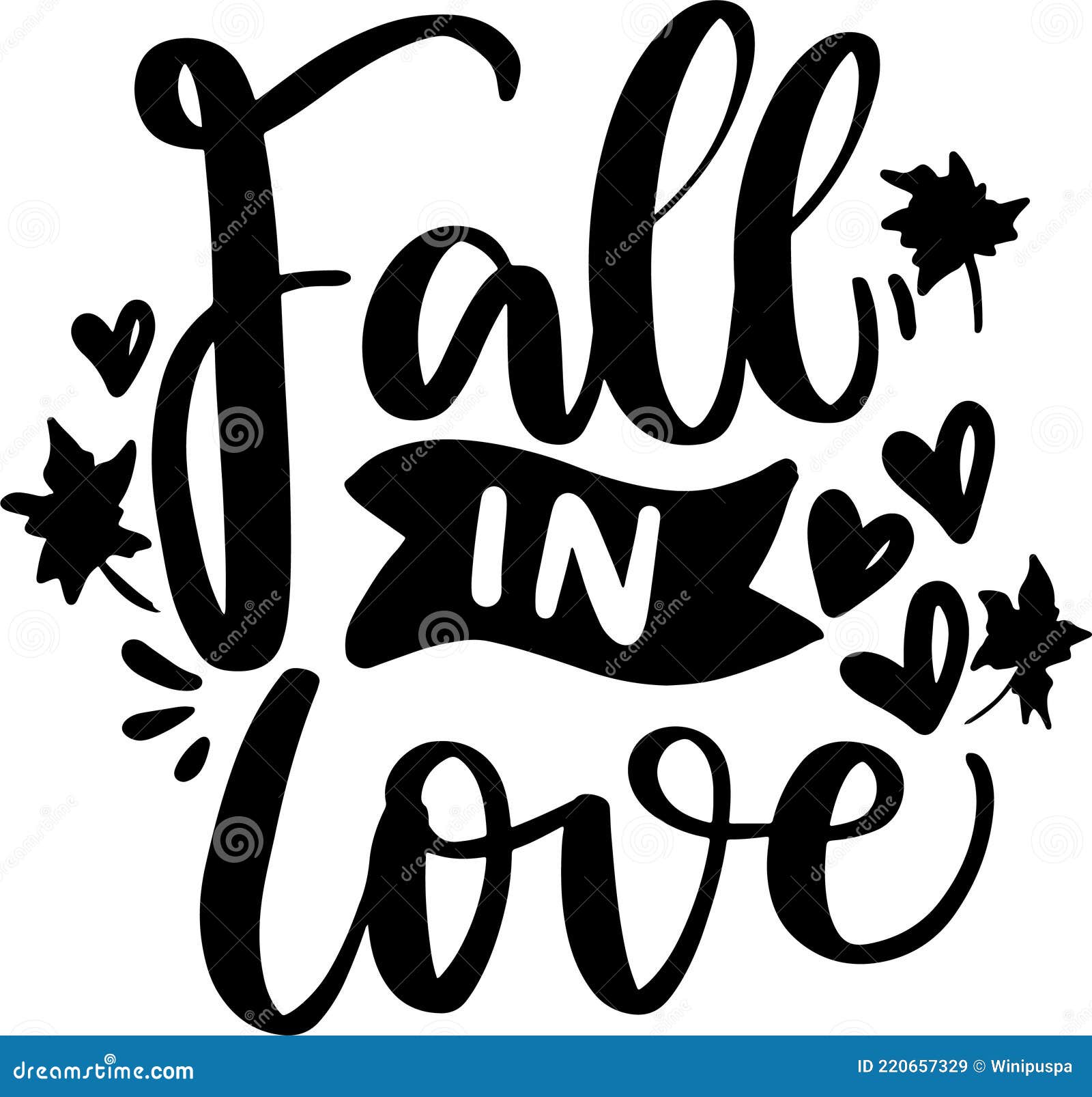Fall in Love stock vector. Illustration of isolated - 220657329
