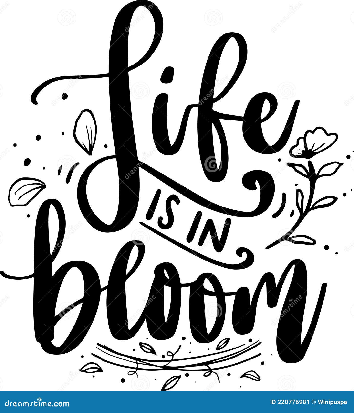 Life is in Bloom stock vector. Illustration of organic - 220776981