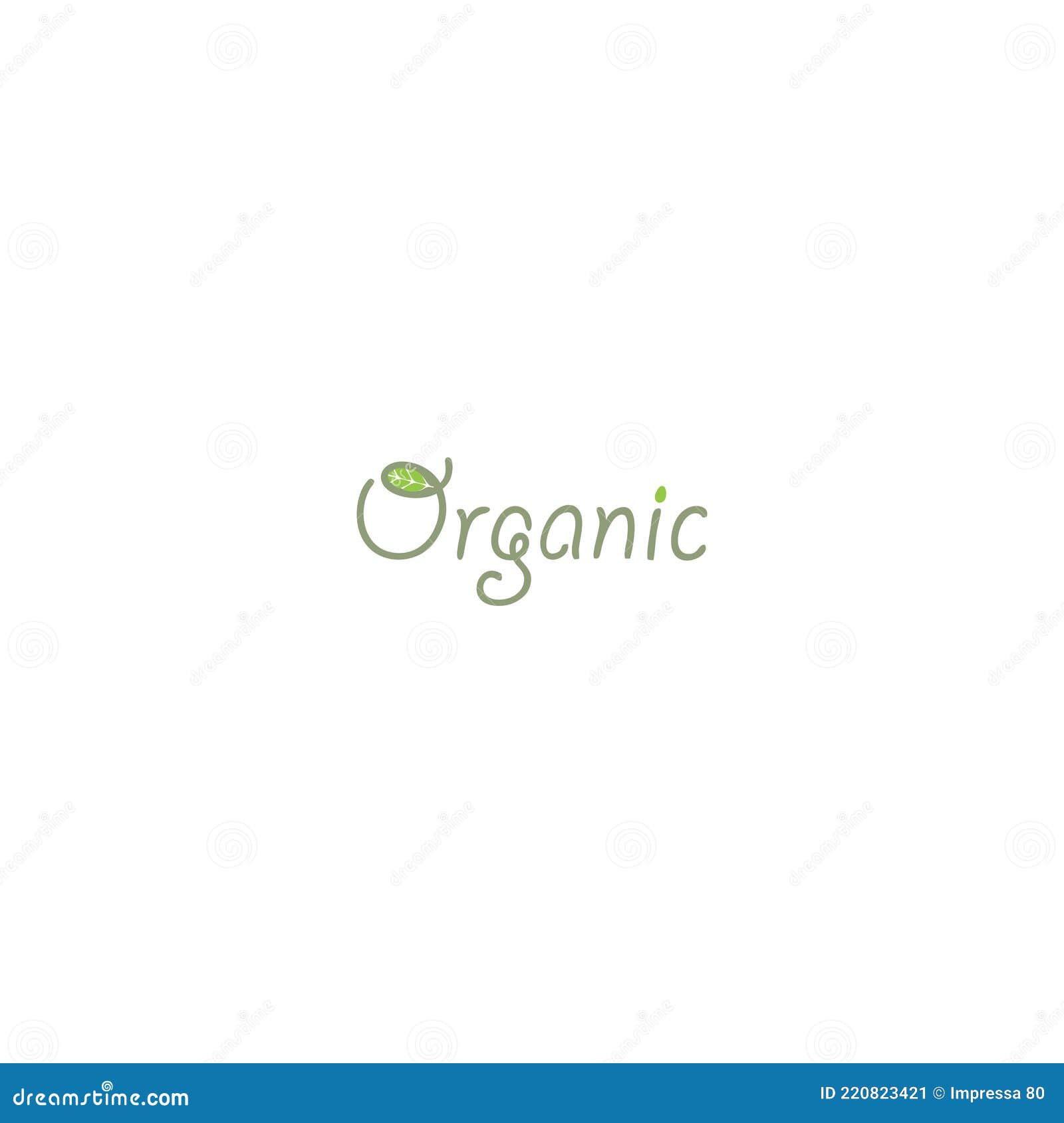 Organic Logo Concept and Custom Font Stock Vector - Illustration of ...