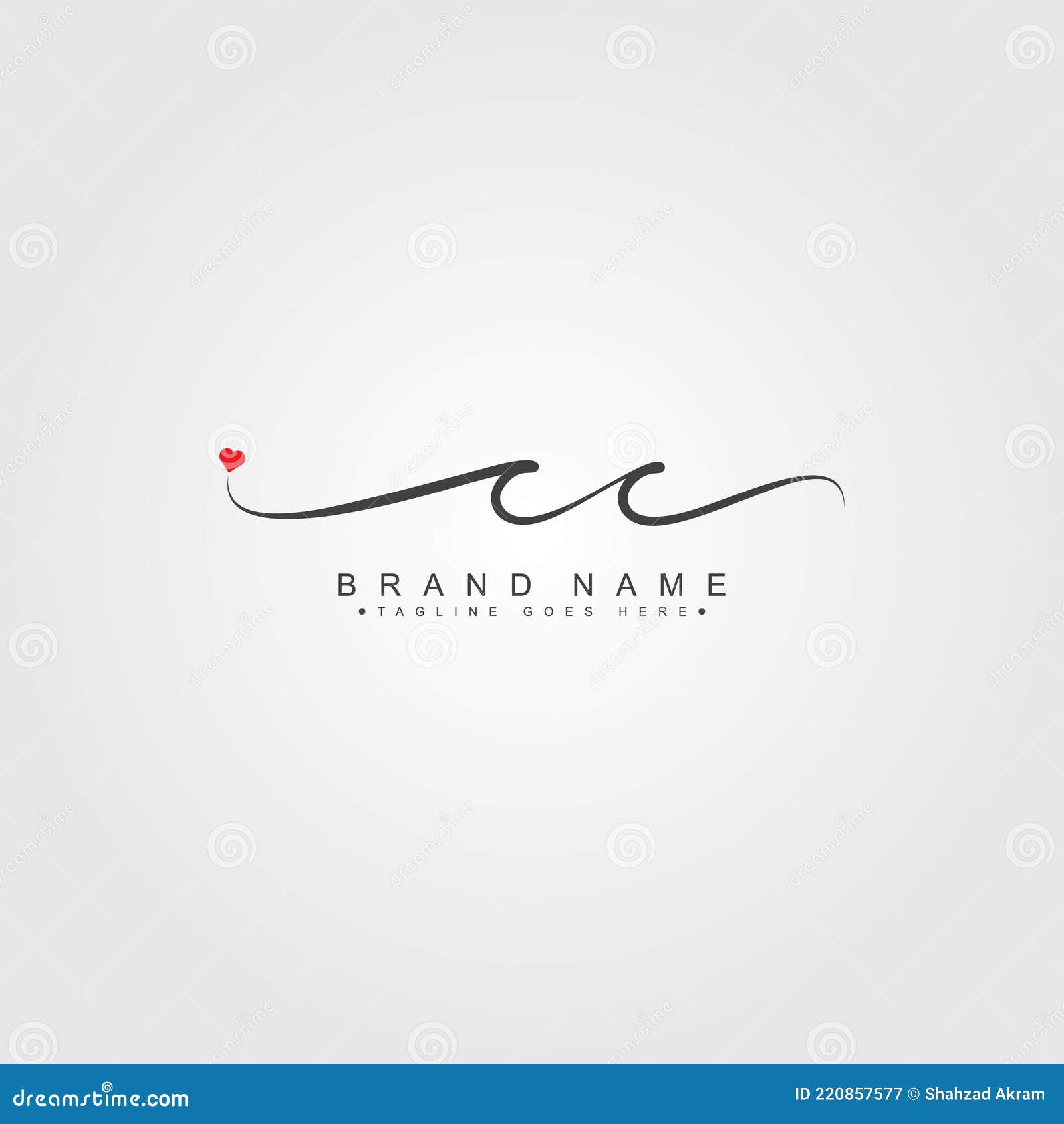 Initial Letter CC Logo - Handwritten Signature Logo Stock Vector ...