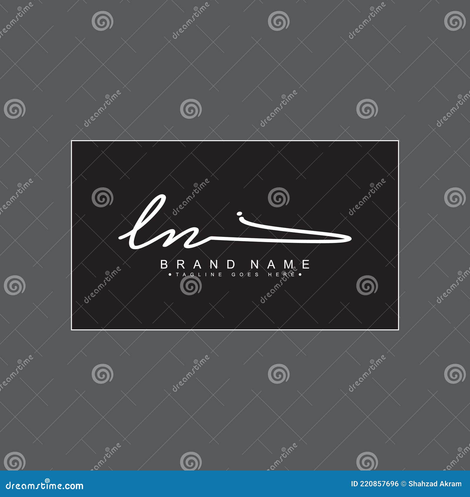 Initial Letter LN Logo - Hand Drawn Signature Logo Stock Vector ...