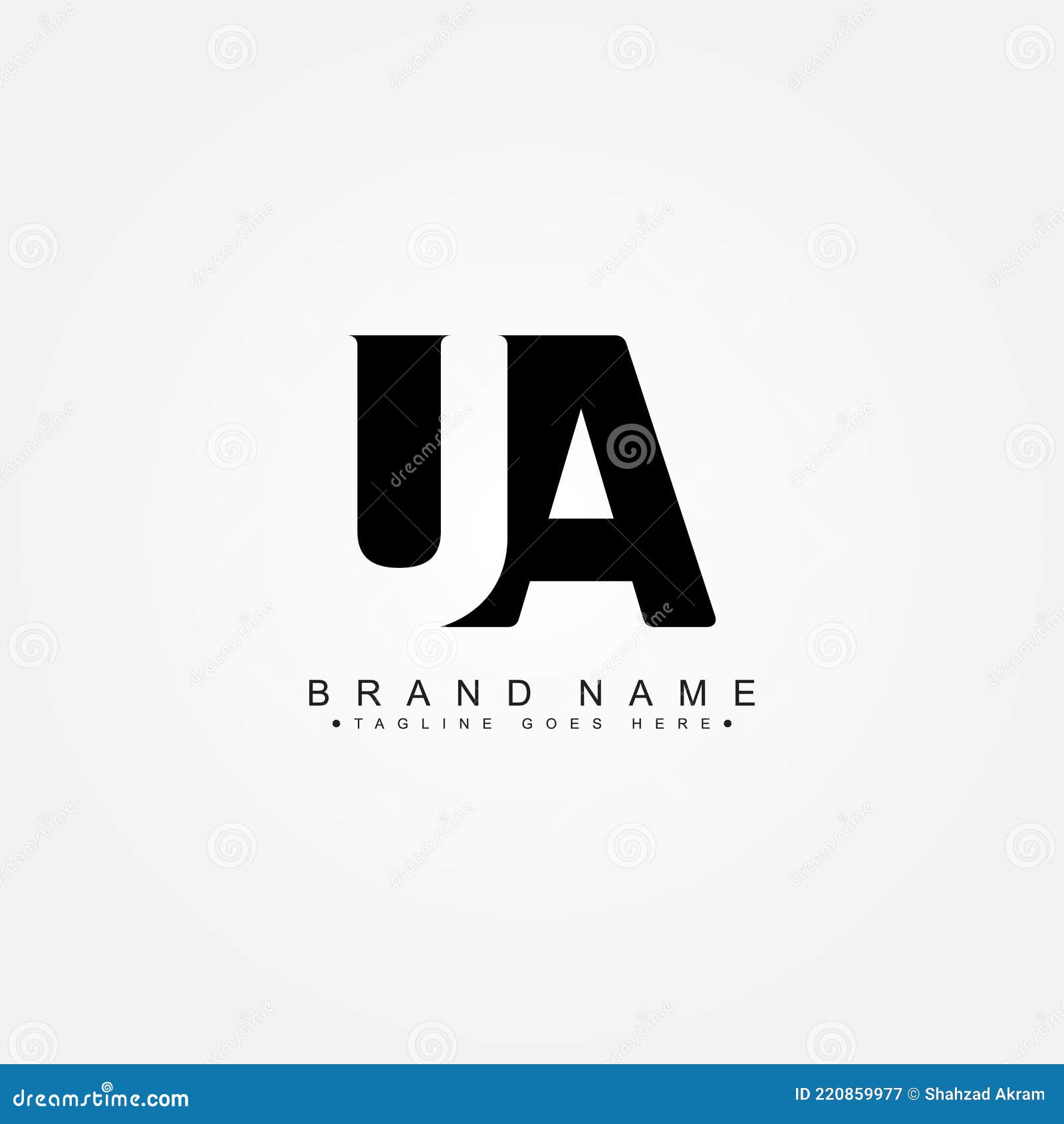 Initial Letter UA Logo - Simple Business Logo Stock Vector ...