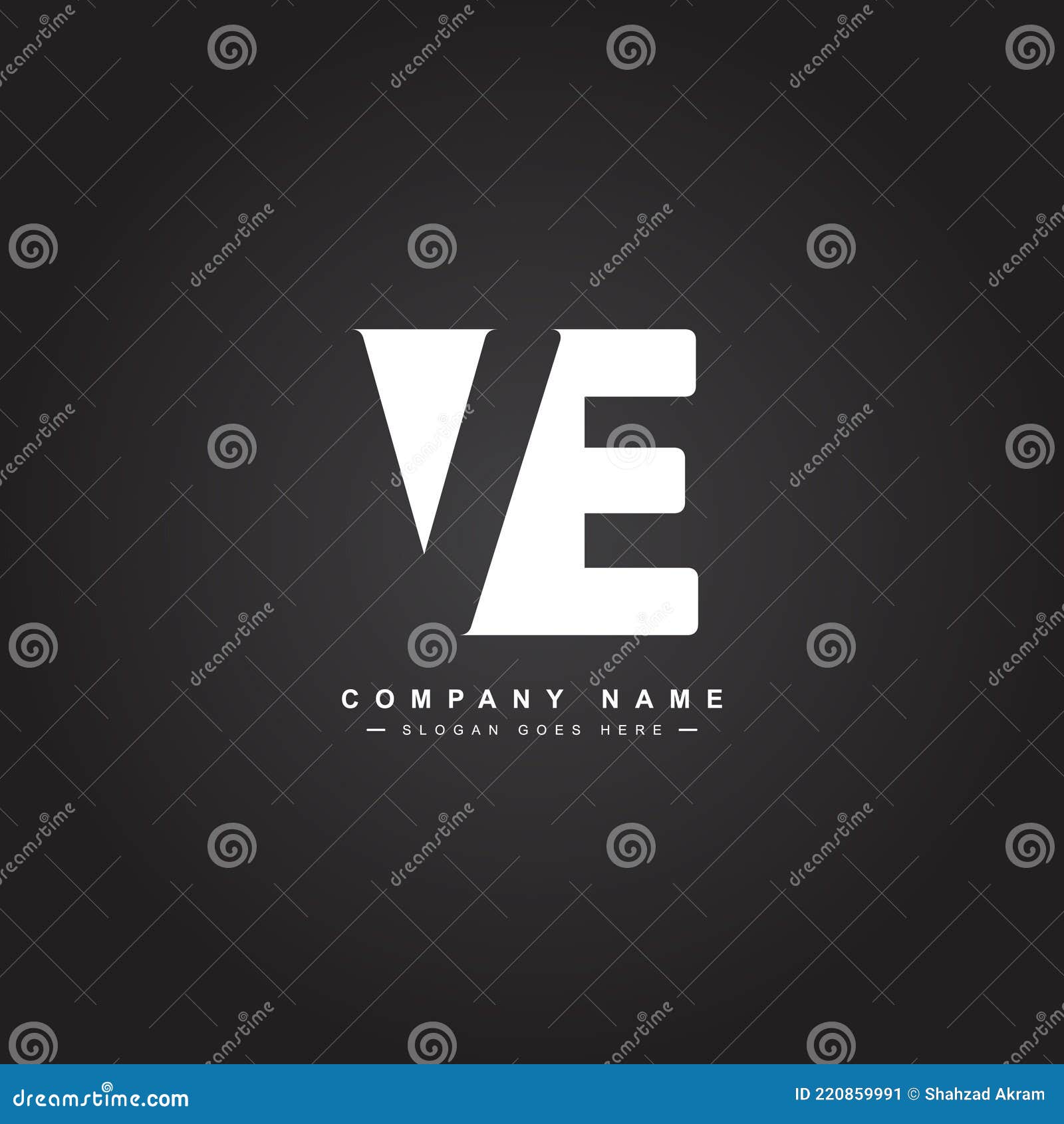 Initial Letter VE Logo - Simple Business Logo Stock Vector ...