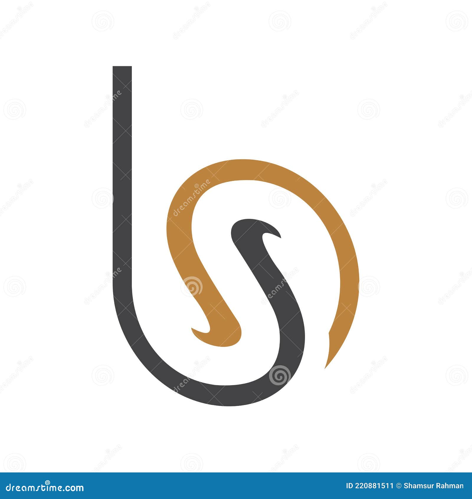 SB, BS, S and B Abstract Initial Monogram Letter Alphabet Logo Design ...