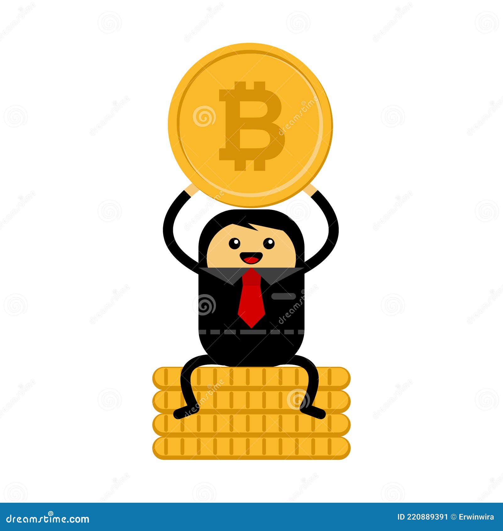 Illustration Vector Graphic Cartoon Character of Cute Chibi Businessman ...