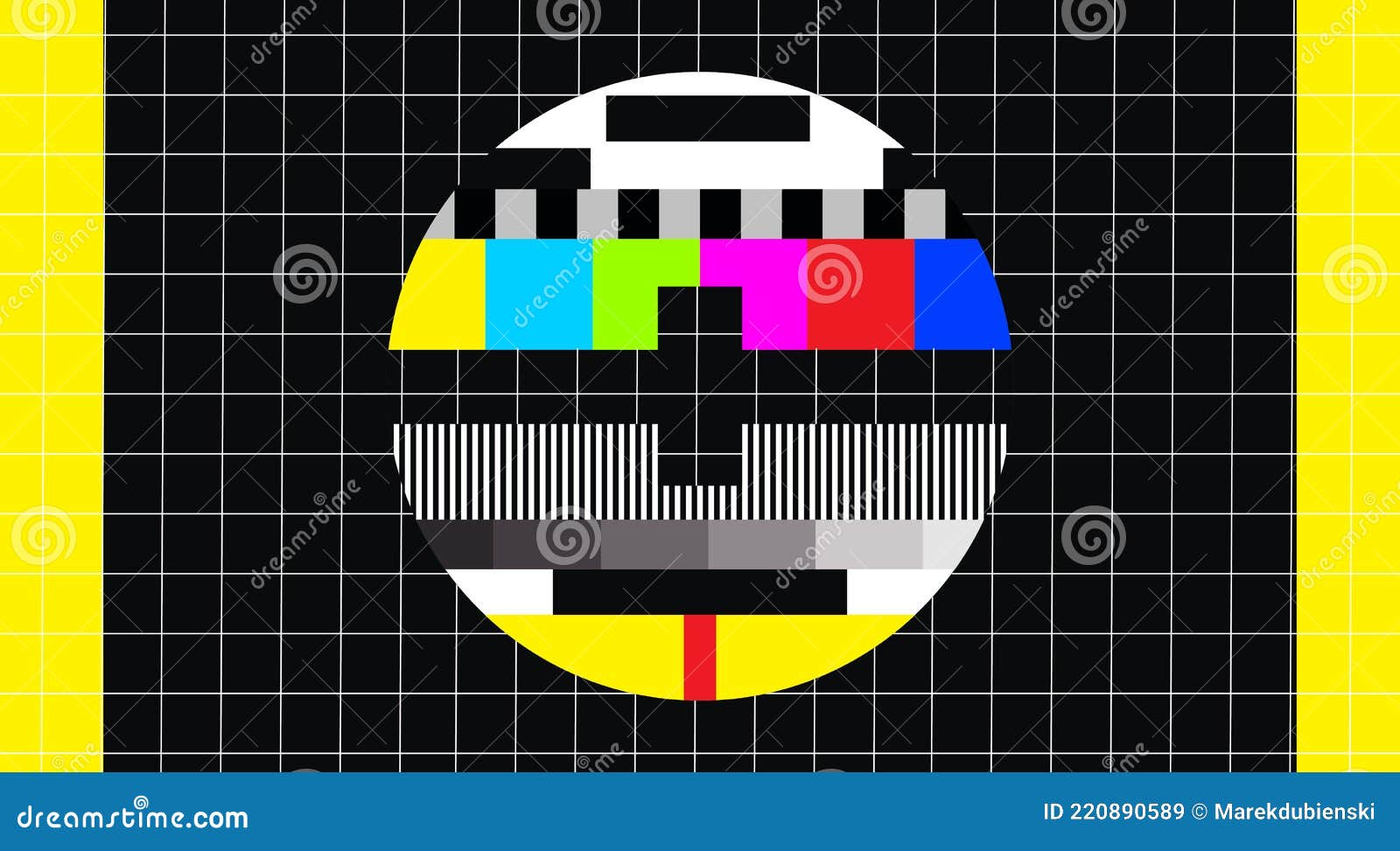 Test Screen No Signal CRT RGB | NTSC Grid Graphic Stock Vector ...