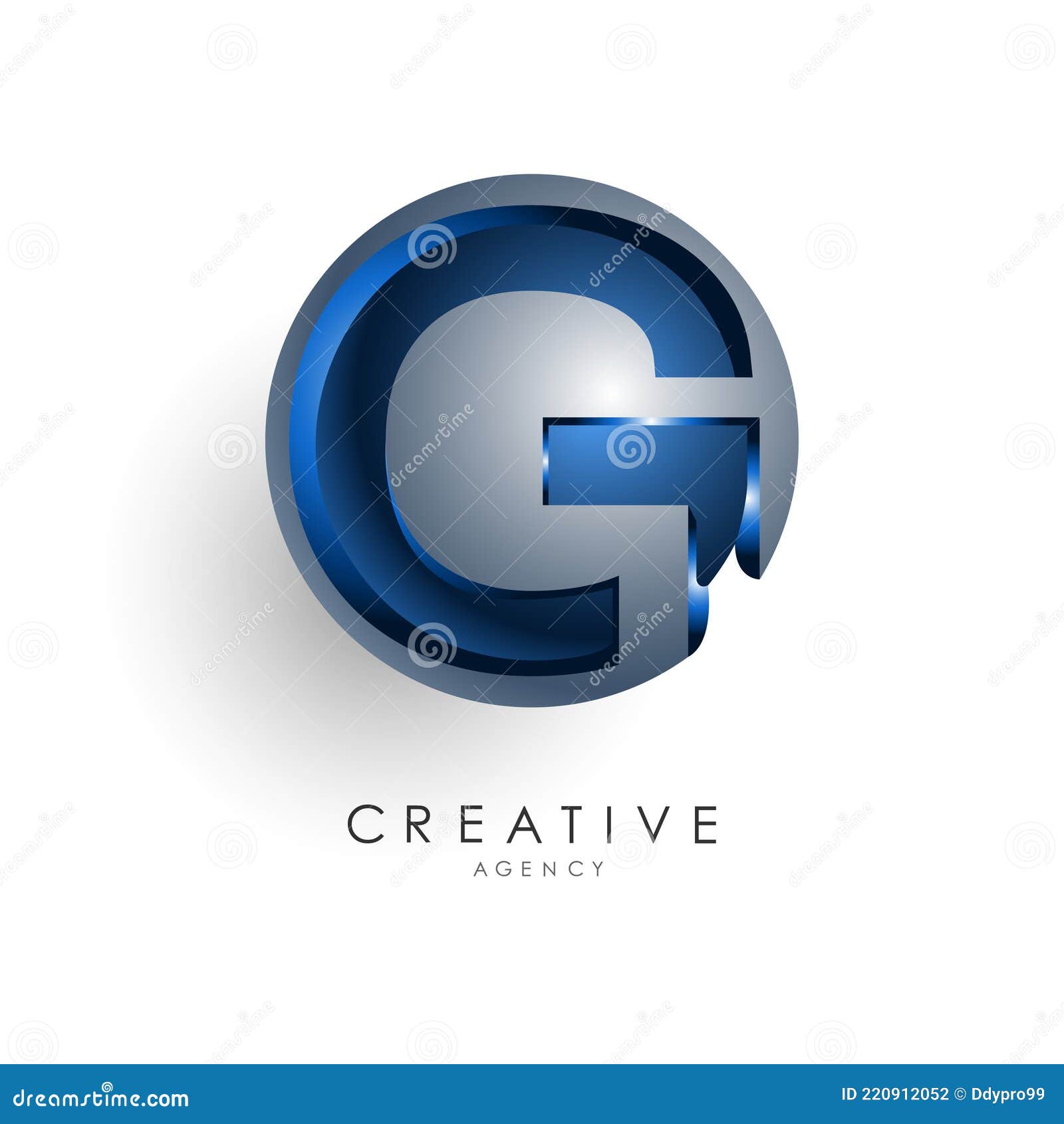 3d Letter Design Round G Logo Template for Business and Corporate ...
