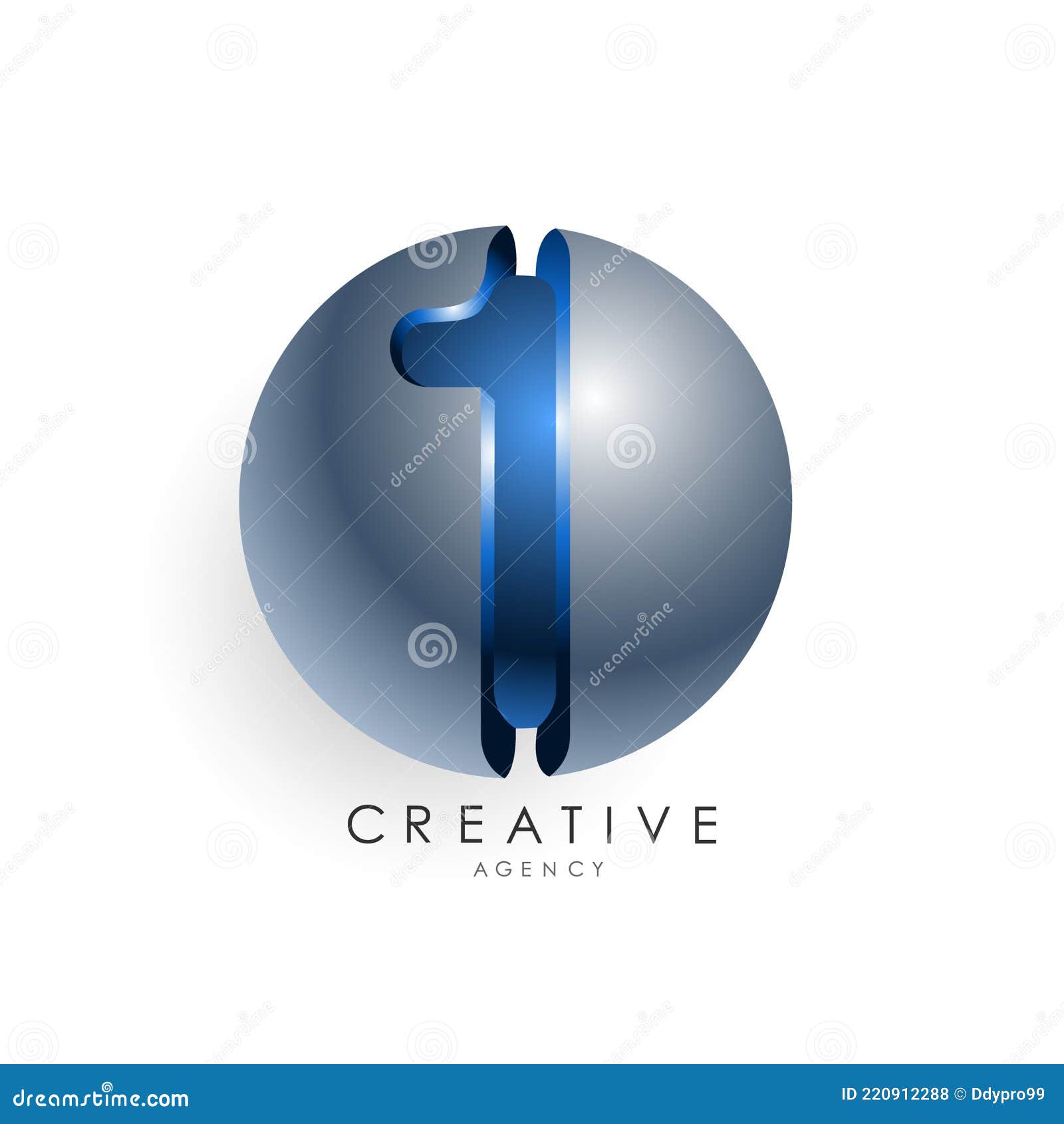 3d Letter Design Round 1 Logo Template for Business and Corporate ...