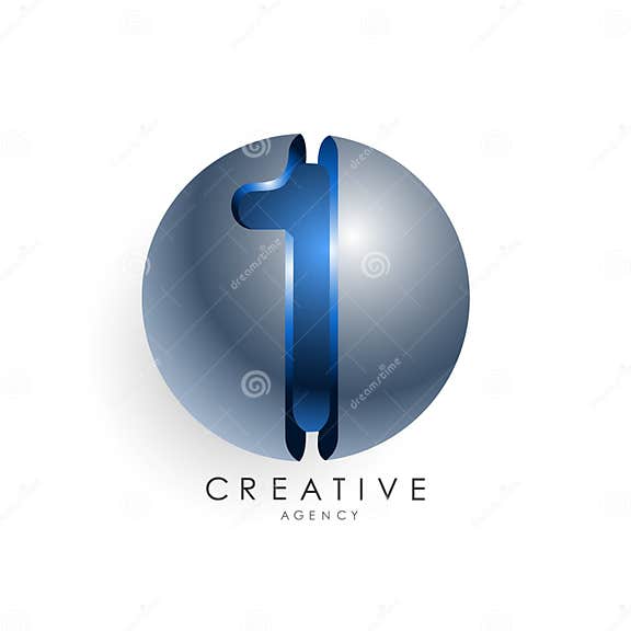 3d Letter Design Round 1 Logo Template for Business and Corporate ...