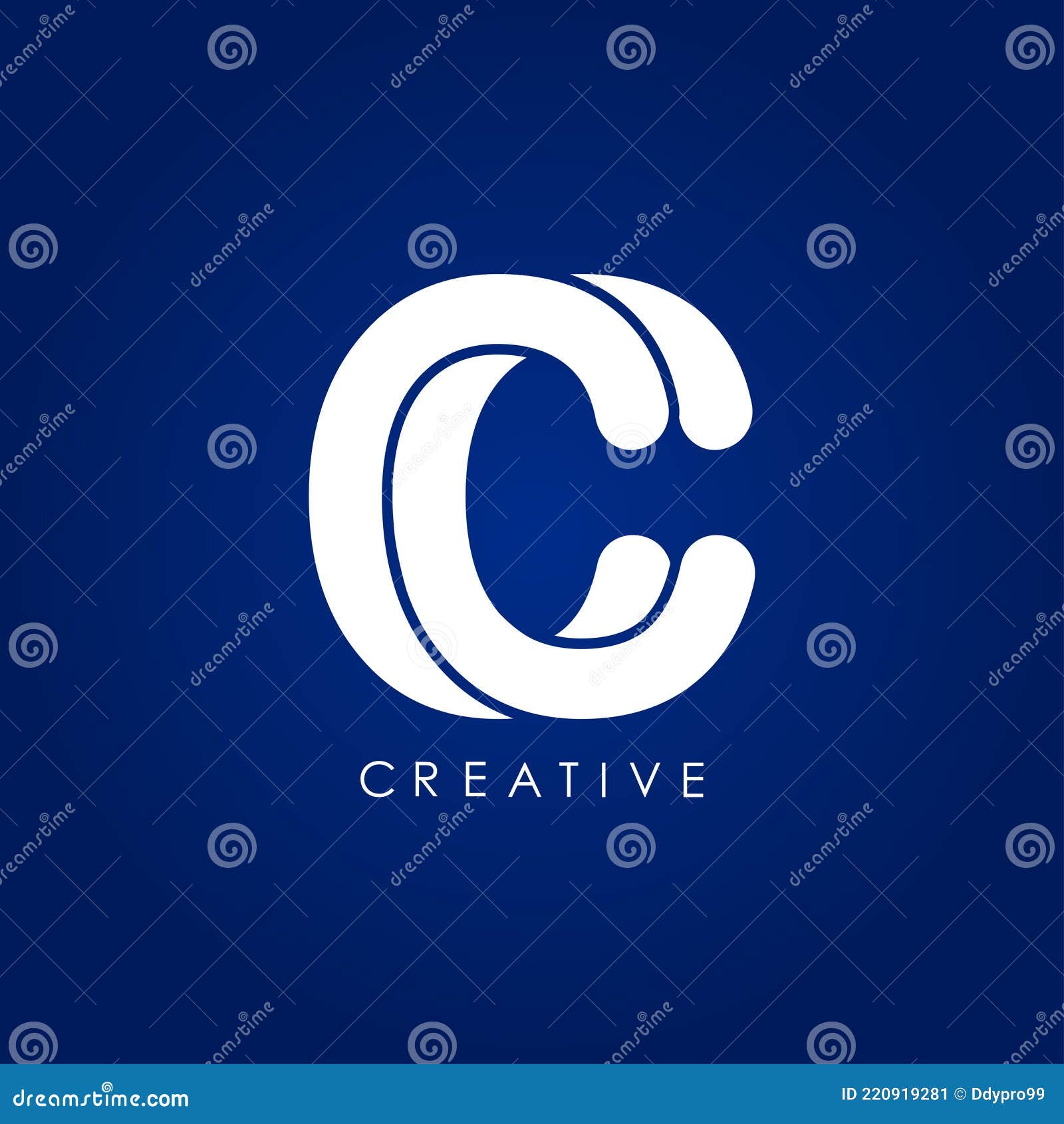 Double `CC` Logo. the Design Consists of only One Continuous Line that ...
