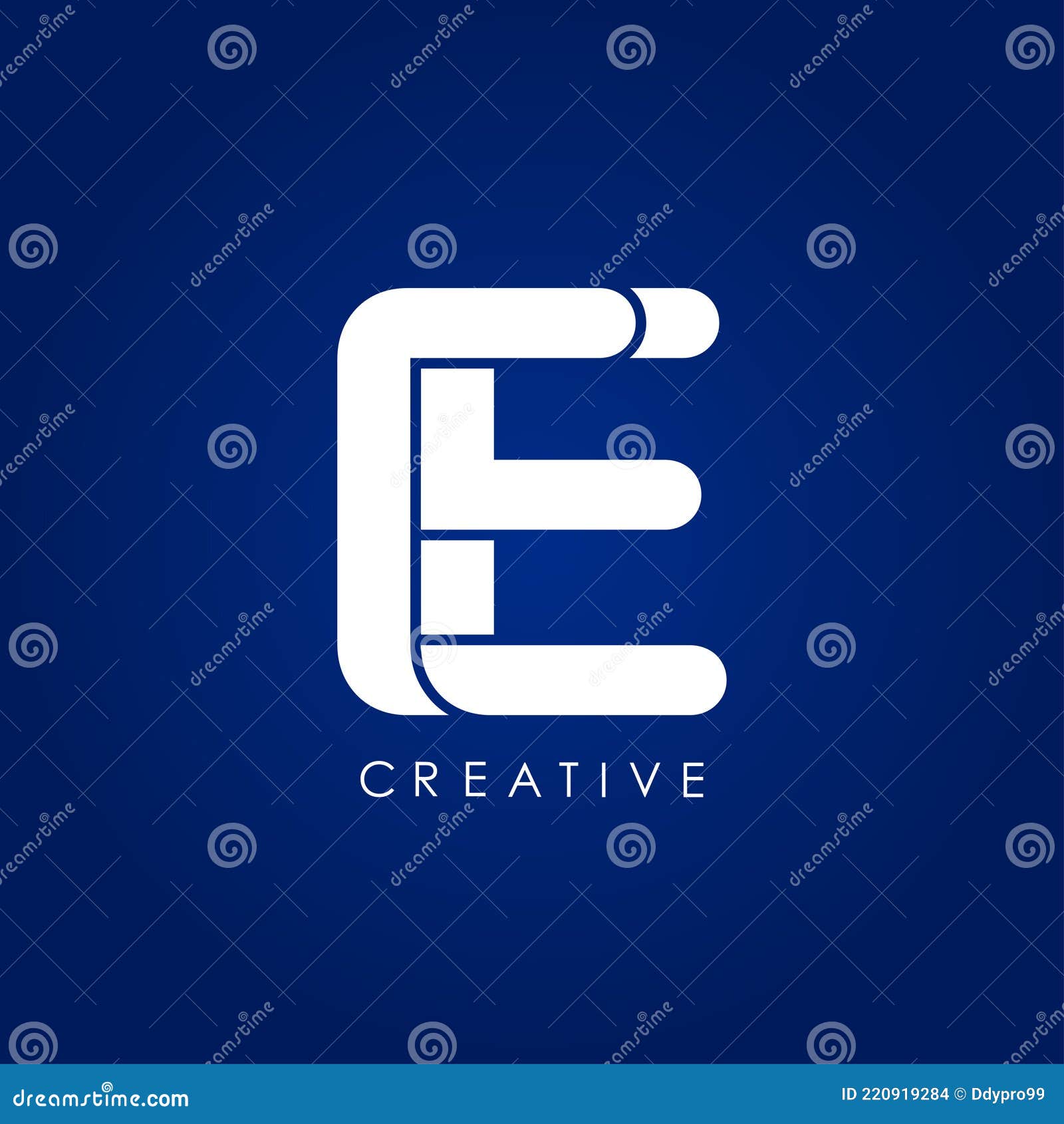 Double `EE` Logo. the Design Consists of only One Continuous Line that ...