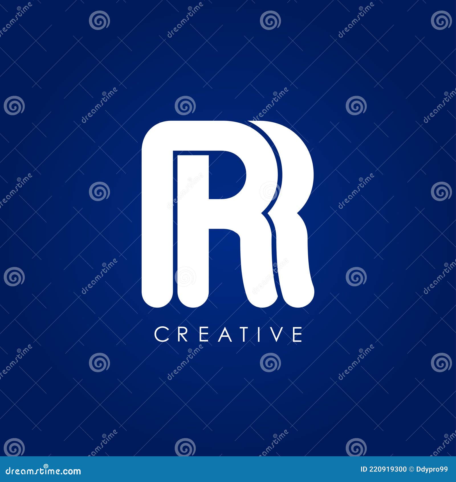 Double `RR` Logo. the Design Consists of only One Continuous Line that ...