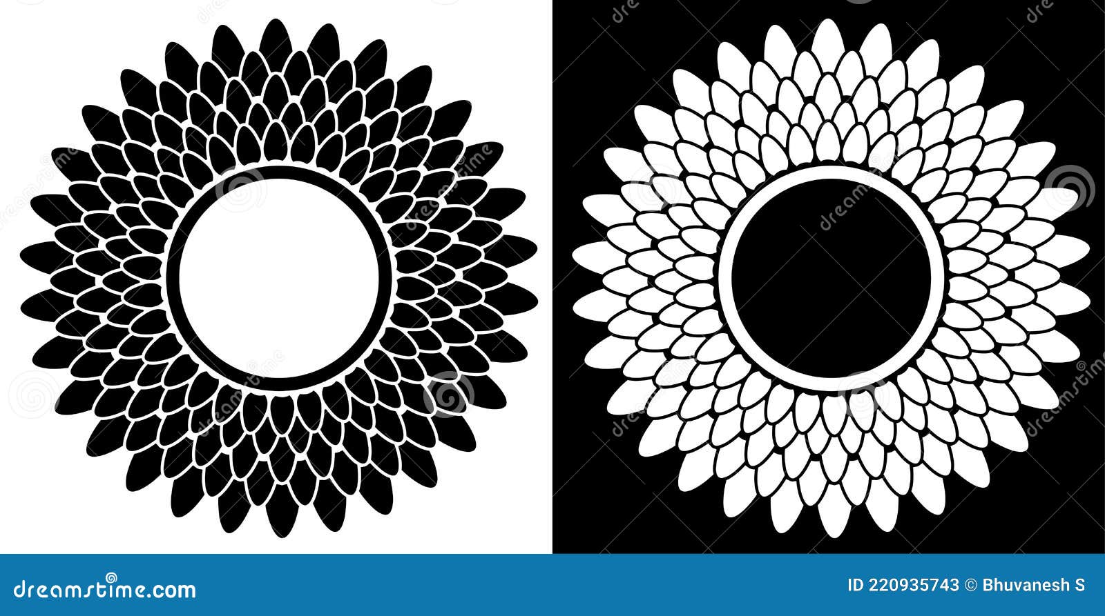 Indian Traditional Round Frame Mandala Design with Circle and Flower ...